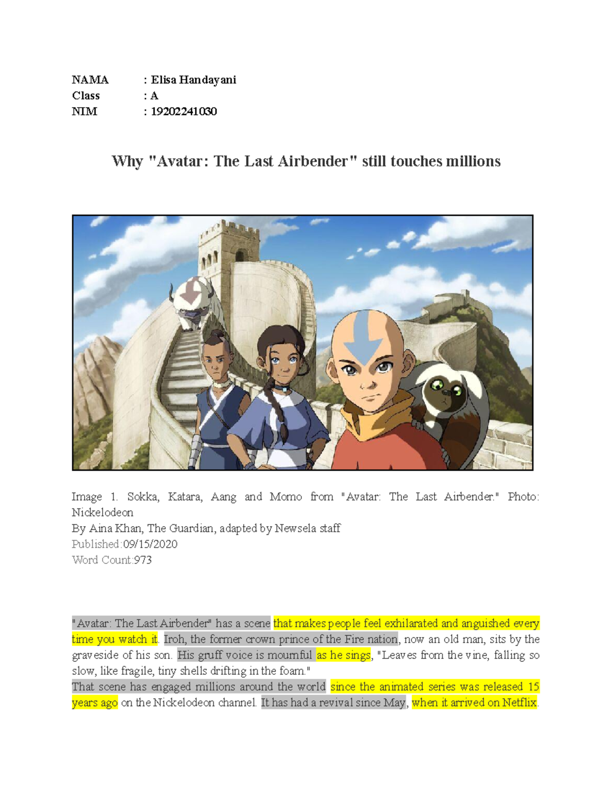 Grammar Avatar - An exercise of indentifying compound, complex, and ...