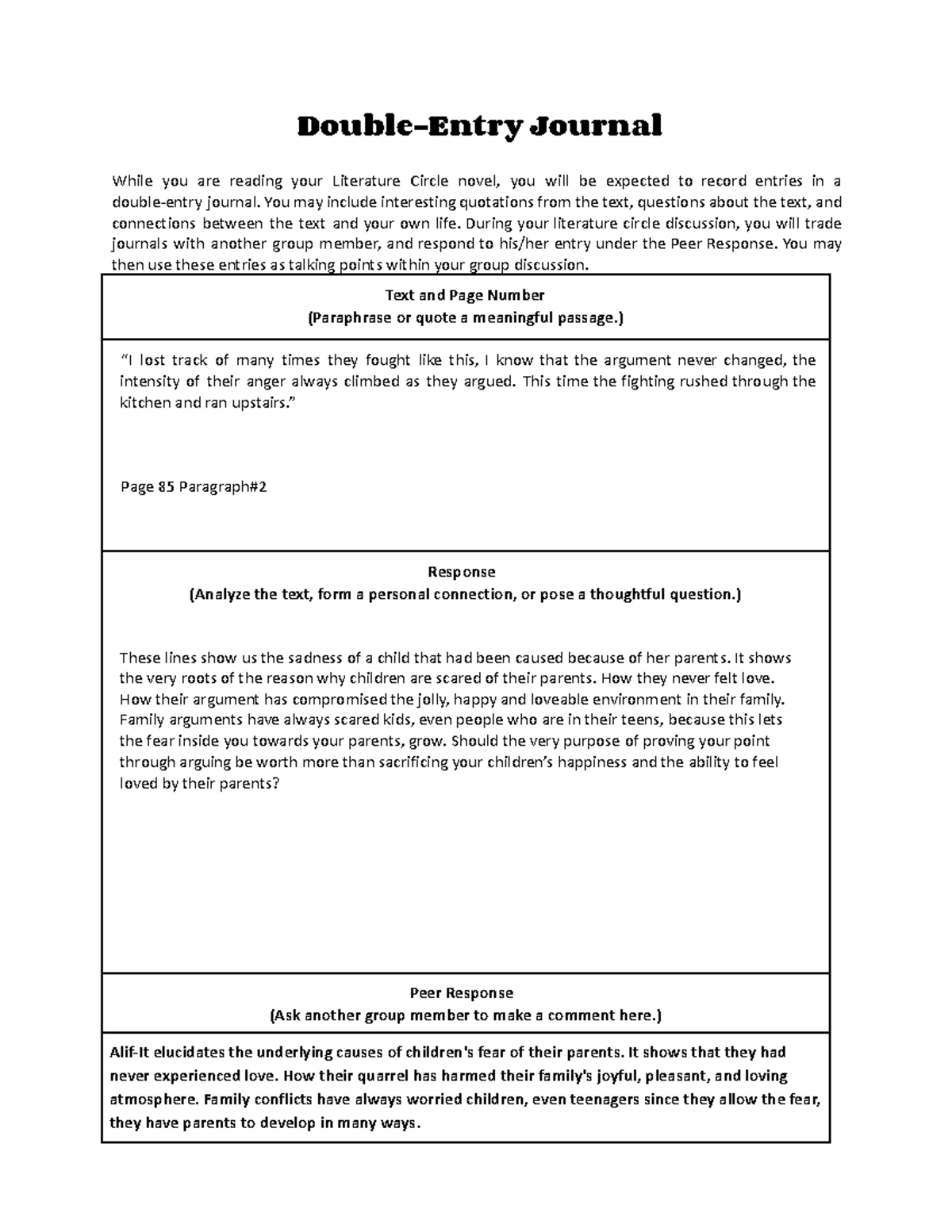 Double-Entry Journal - 4 - Double-Entry Journal While you are reading ...