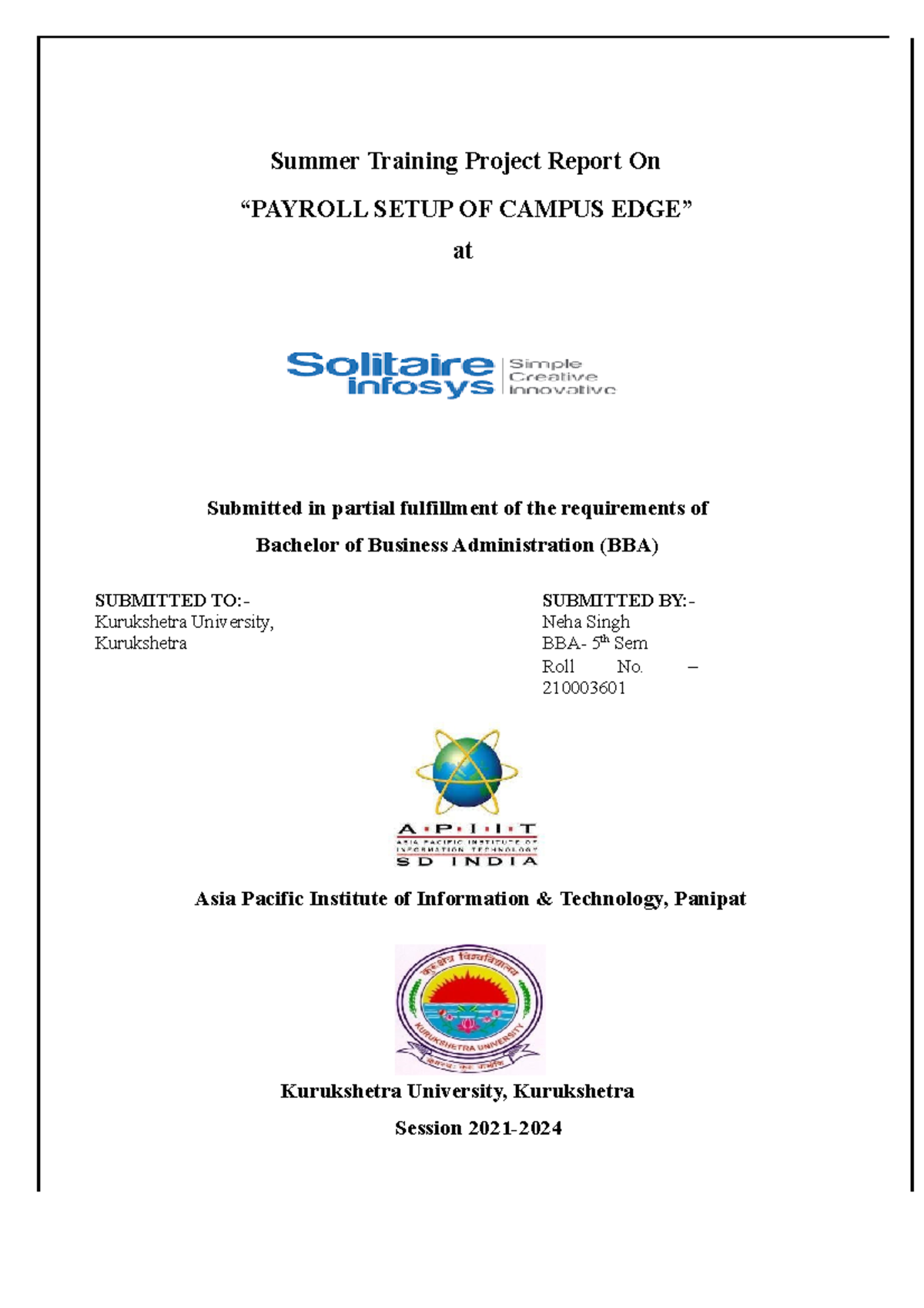 Project report file on Human Resource - Summer Training Project Report ...