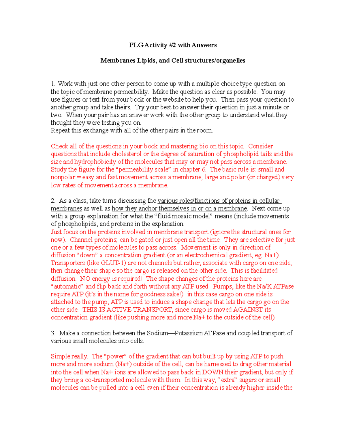 PLG Activity 2 answers - Practice questions on different chapters that are closet exam questions ...