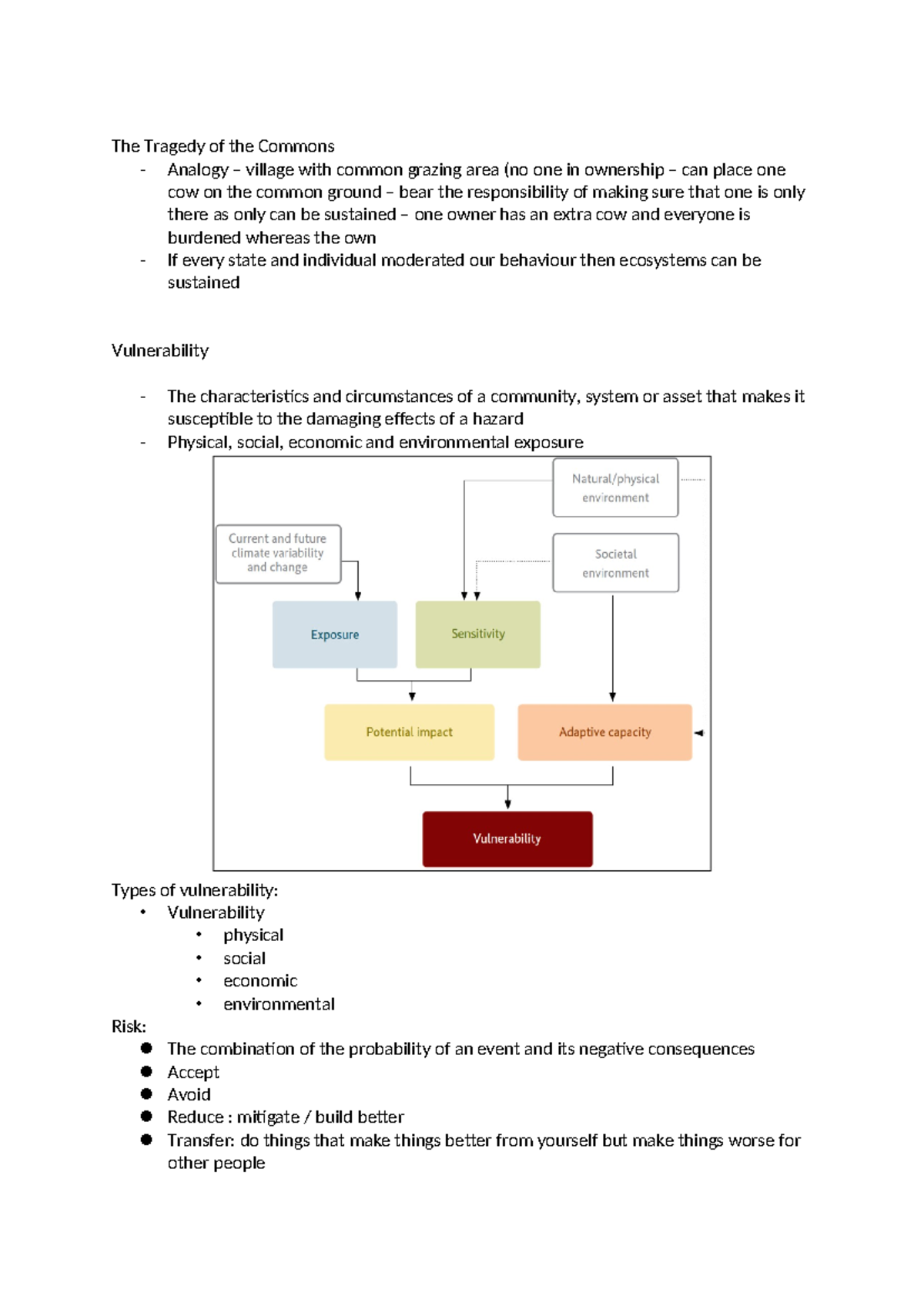 Lecture week 5 - The Tragedy of the Commons - Analogy – village with ...