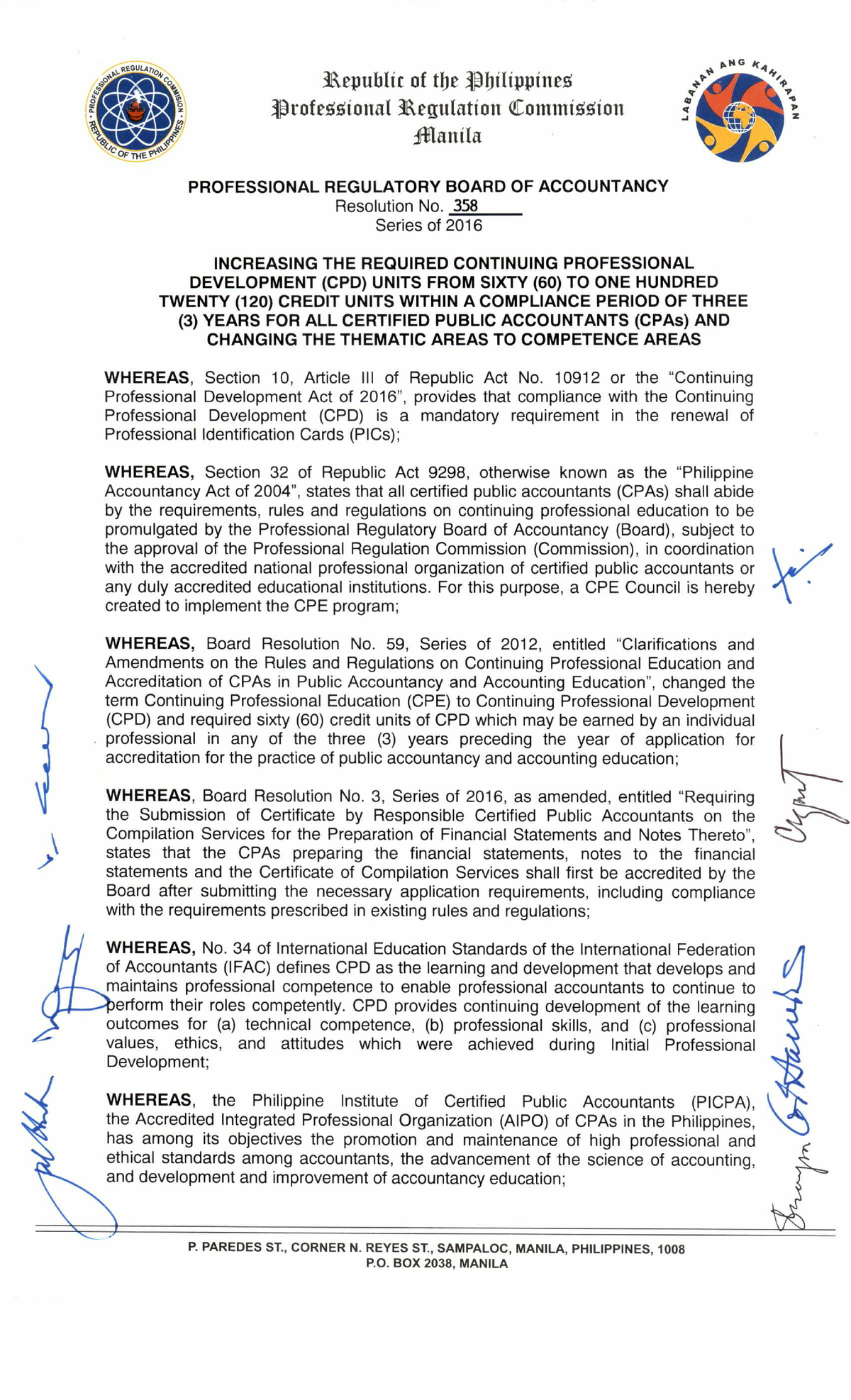 Professional regulatory board of accountancy - BS Accountancy - Studocu