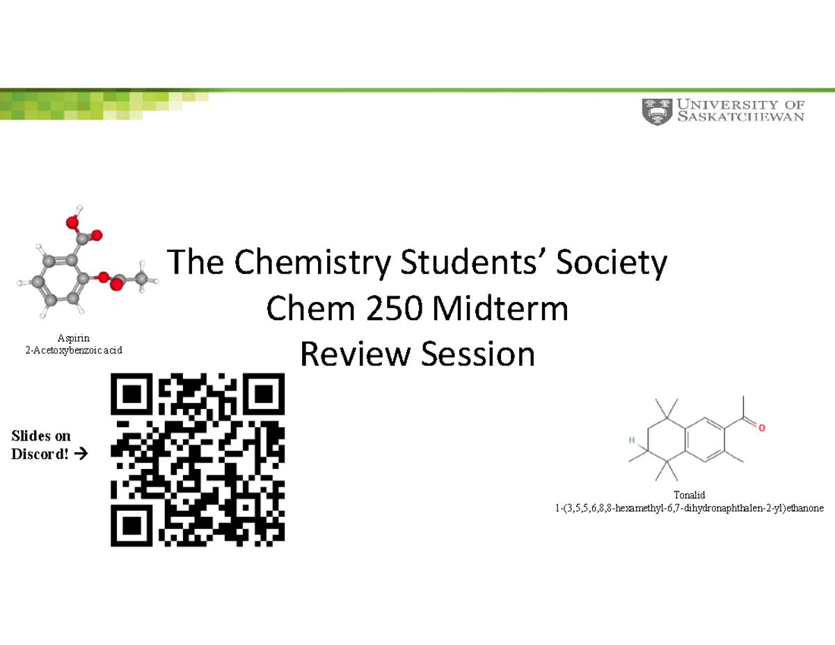 Chem250 MT1 tutorialslides - The Chemistry Students’ Society Chem 250 ...