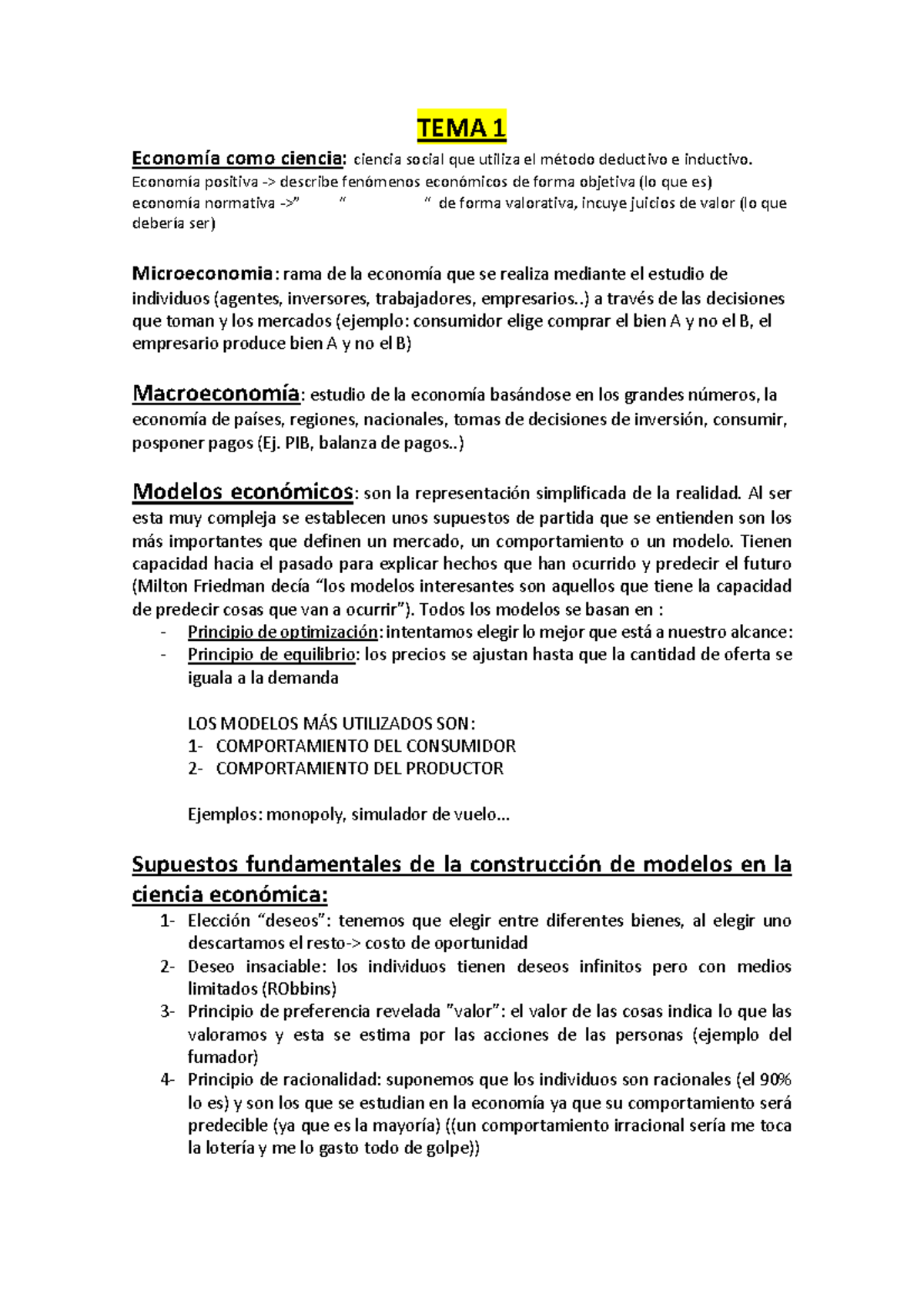 Resumen completo introducción economía - Warning: TT: undefined function: 32 Warning: TT ...