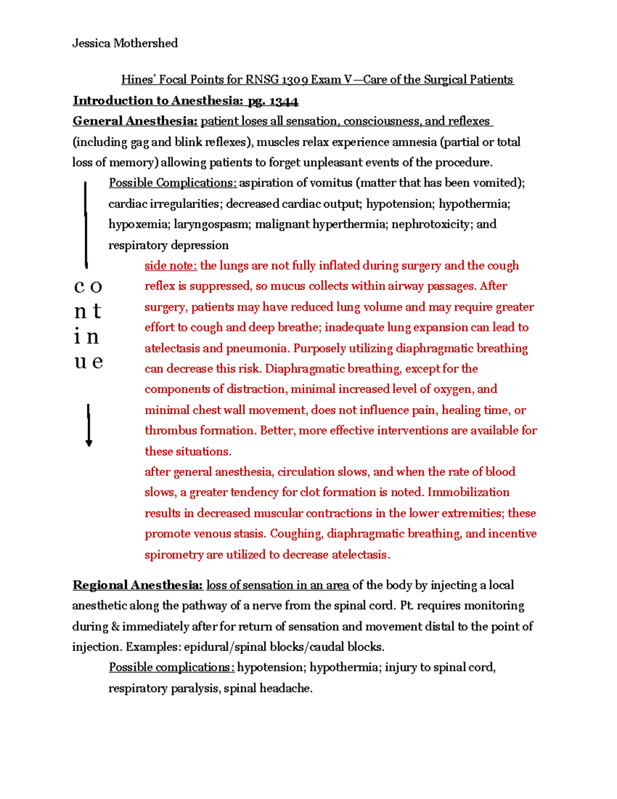 Hines Focal Points RNSG1309 Exam 5 Care of the Surgical Patient - Hines ...