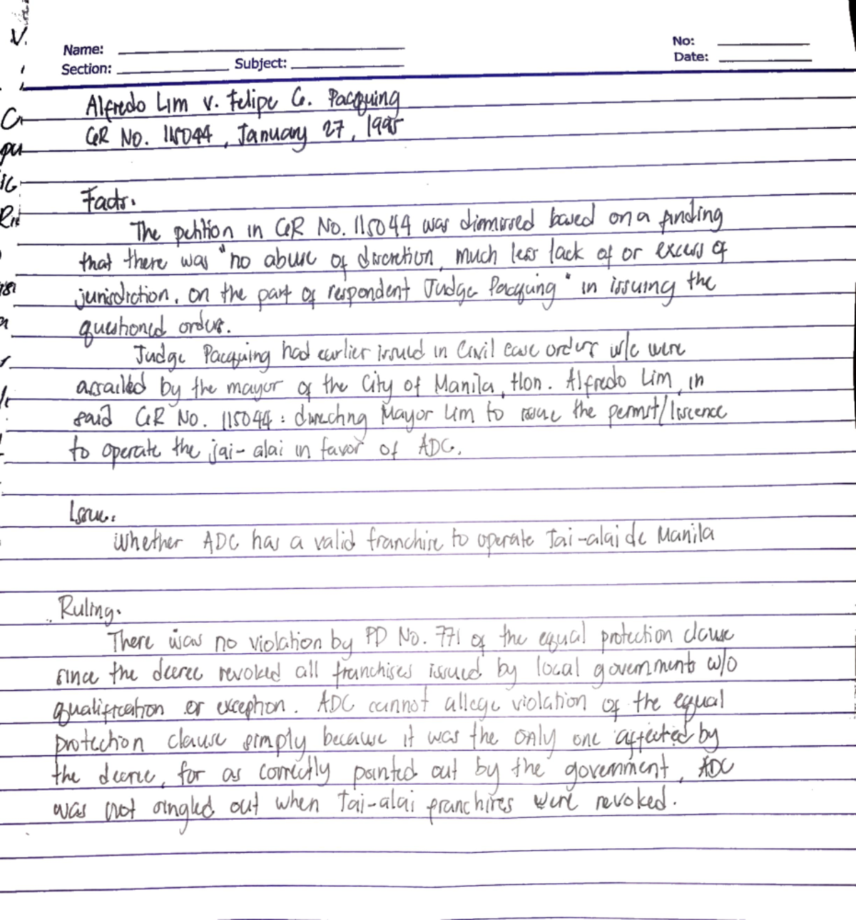 State case digest - Study - Juris Doctor - Studocu