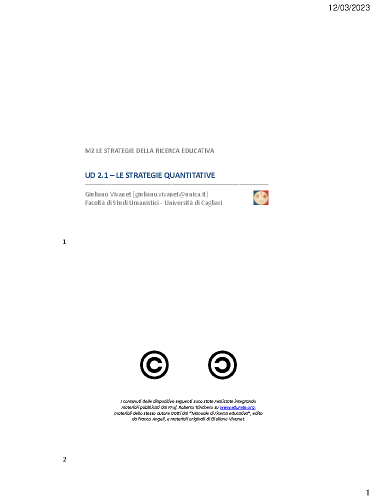 Ricerca qualitativa e quantitativa - M2 LE STRATEGIE DELLA RICERCA ...