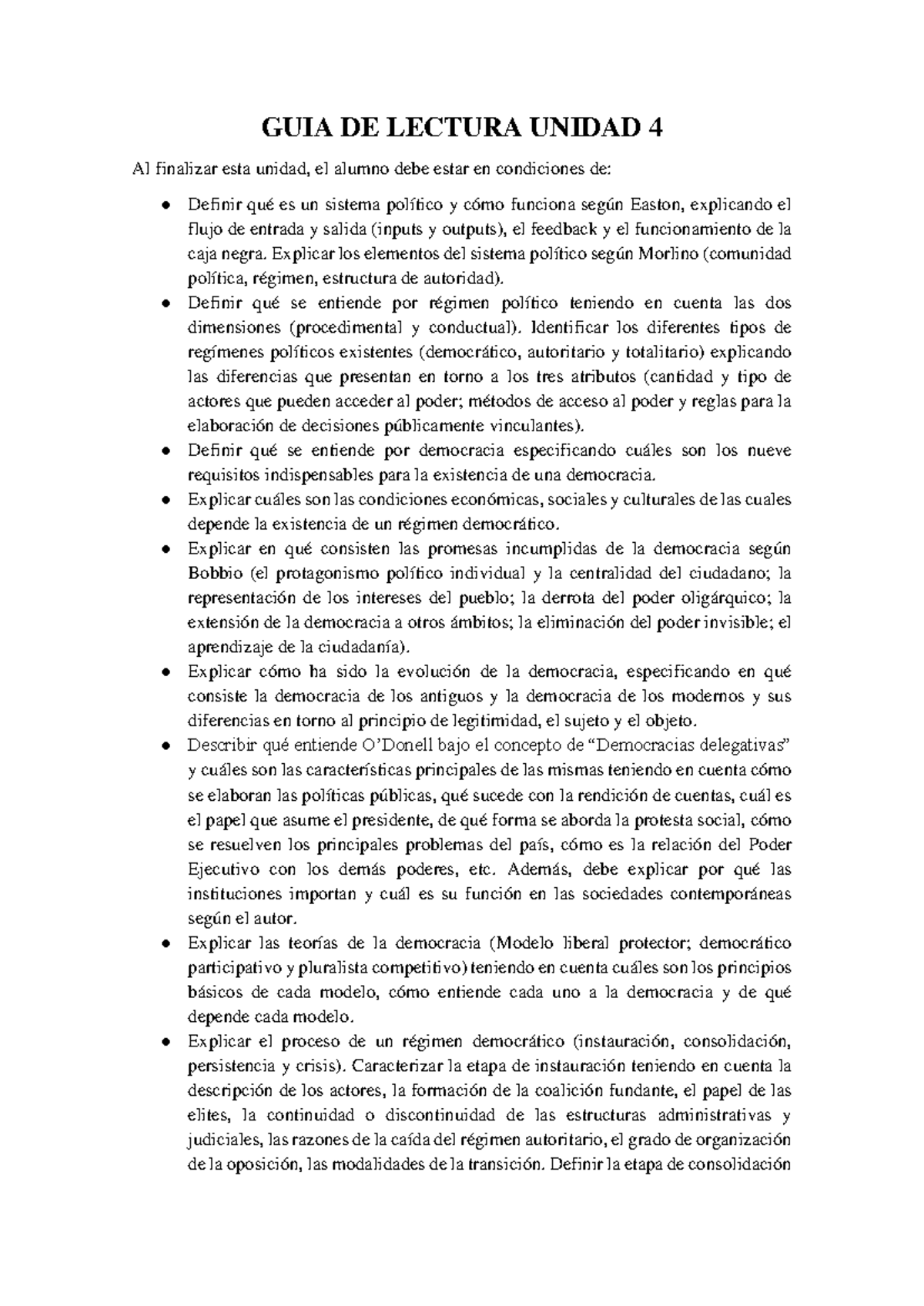 GUIA DE Lectura Unidad 4 - GUIA DE LECTURA UNIDAD 4 Al finalizar esta ...