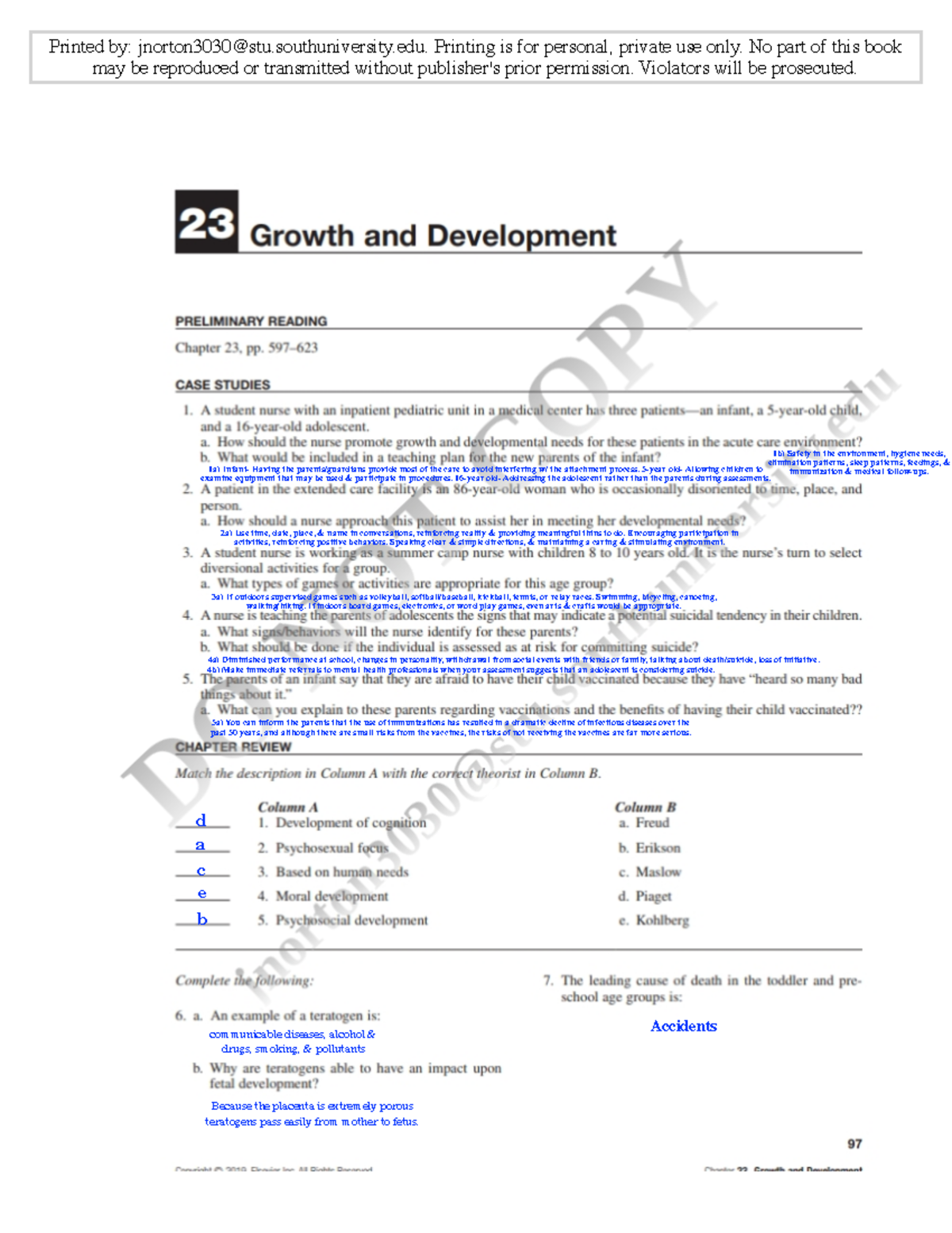 NSG3023,Studyguide-CH.23 - NSG3023 - Studocu