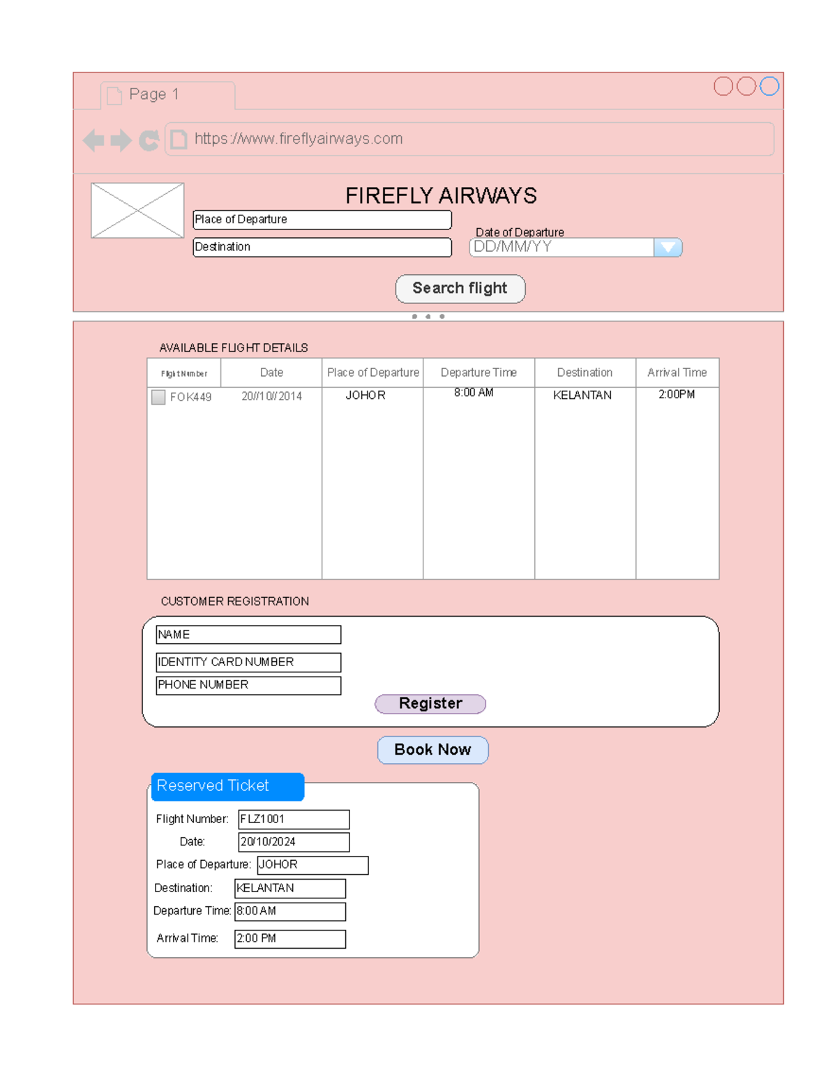 User Interface Diagram - Page 1 fireflyairways FIREFLY AIRWAYS Place of ...
