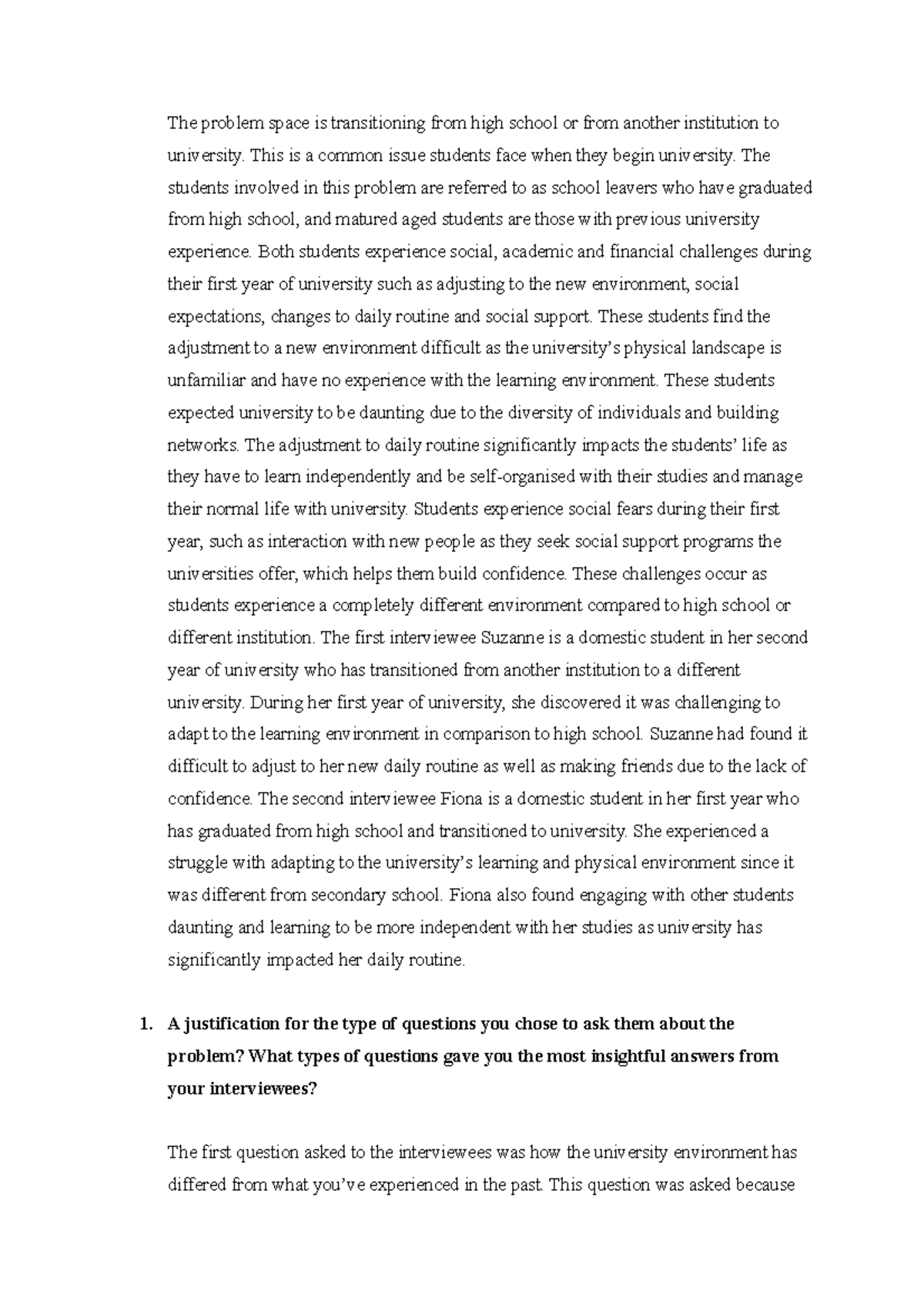 IBP Task 2 - empathy - notes - The problem space is transitioning from ...