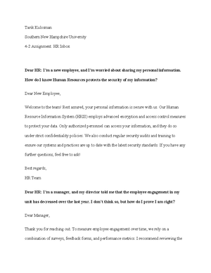 3-2 Milestone One BUS-400 - Tarik Kulosman Southern New Hampshire ...