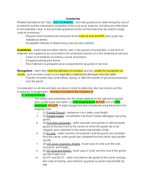 Intacc 1 ( Assets) Receivable Financing Study Notes - Accountancy - Studocu