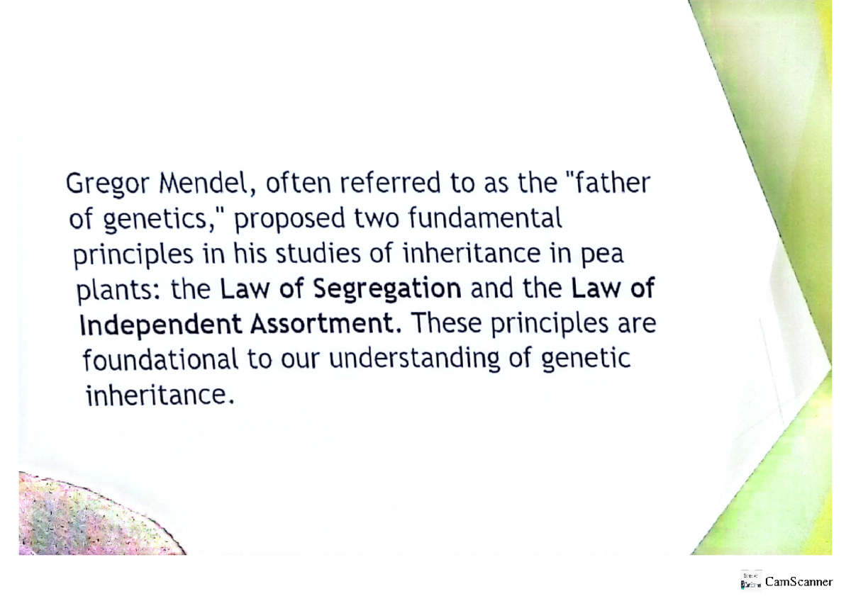 Genetics 1 biochem - Summary MBBS - Gregor Mendel, often referred to as ...