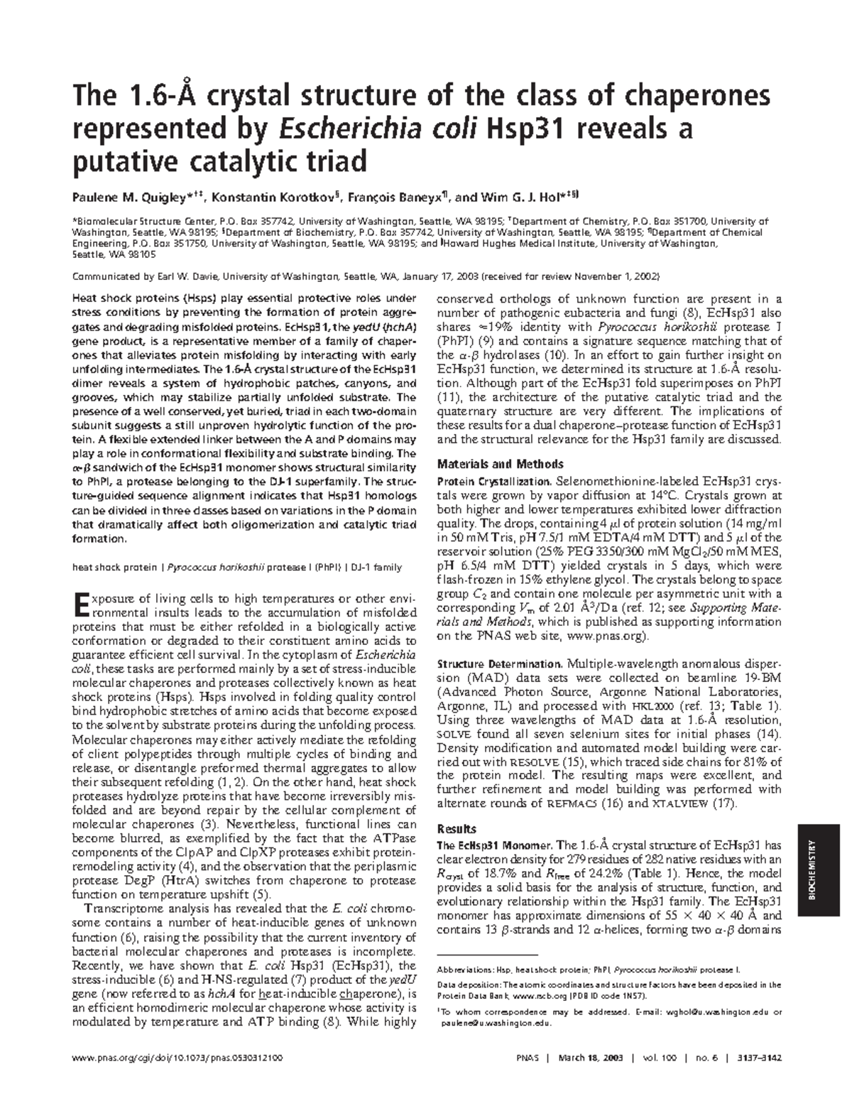 The 1 6 A crystal structure of the class - Quigley*†‡, Konstantin ...