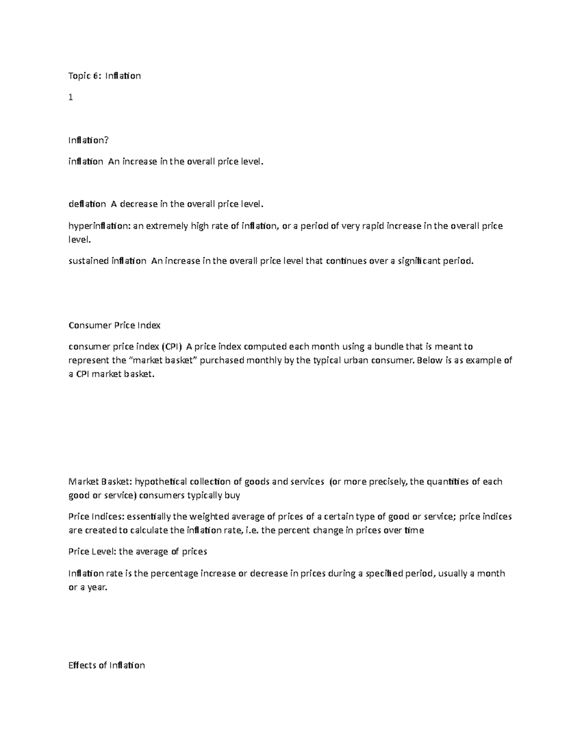 Inflation - Lecture notes 6 - Topic 6: Inflation 1 Inflation? inflation ...