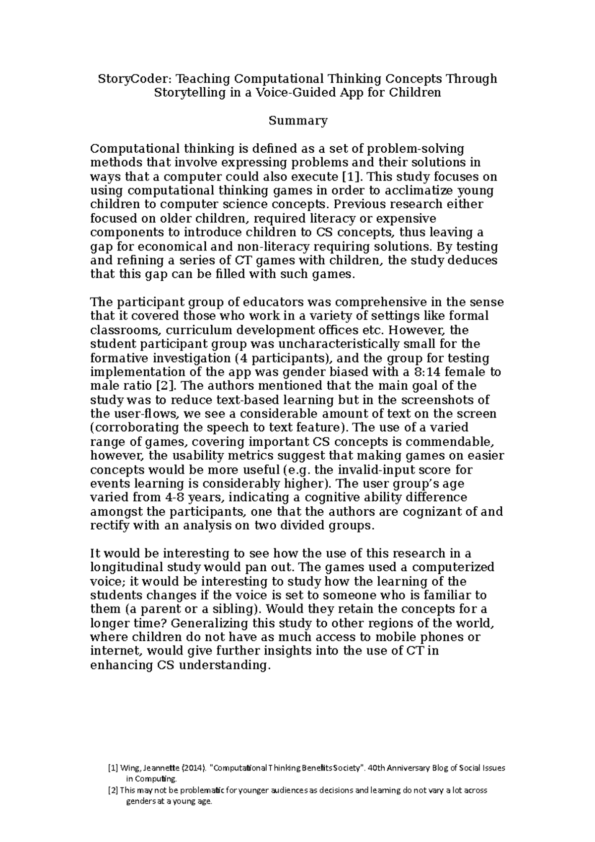 Story Coder - qwasesf - StoryCoder: Teaching Computational Thinking ...