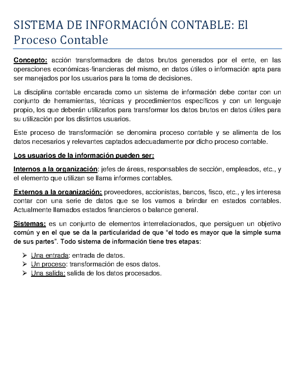 Unidad 3 Resumen A - SISTEMA DE INFORMACION CONTABLE: El Proceso ...