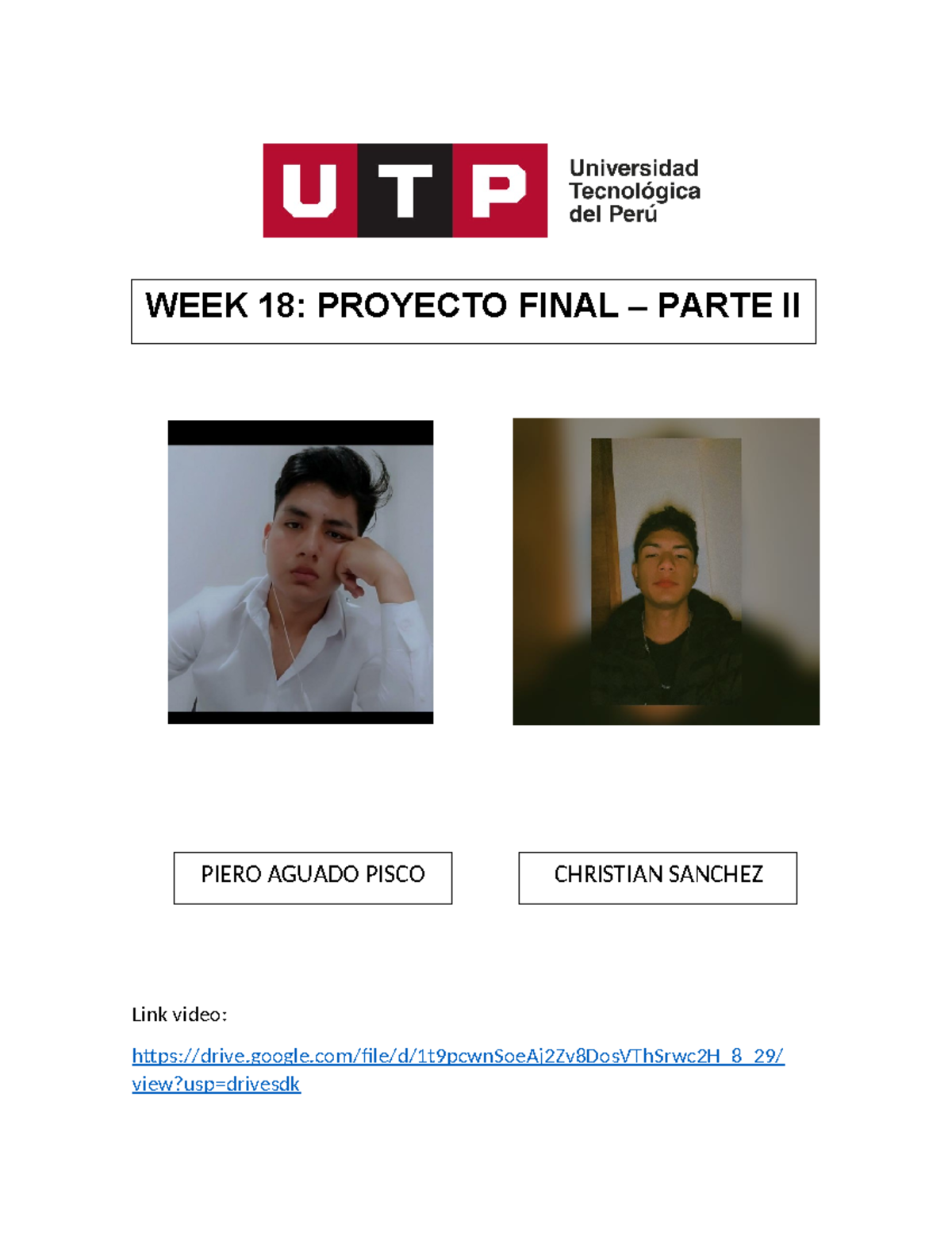 Proyecto Final- Parte 2 Ingles - Ciudadanía y reflexión etica - Link video: - Studocu