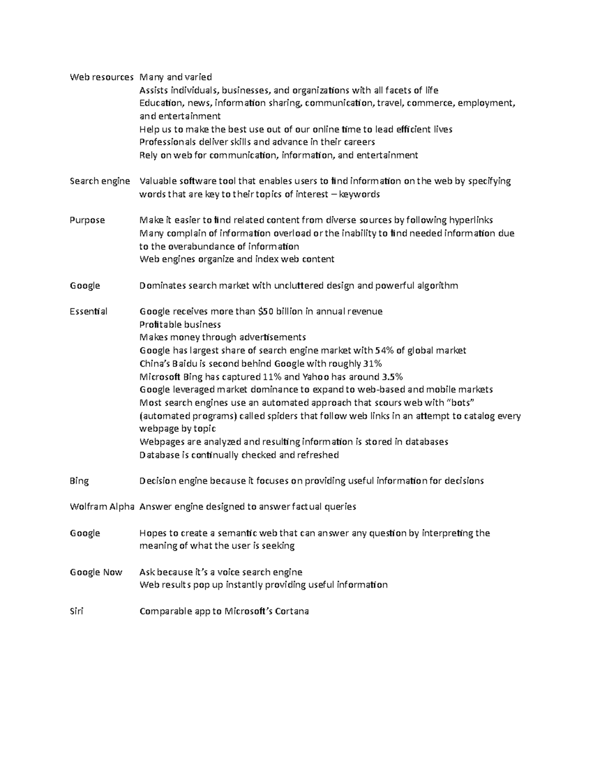 Web resources - Studocu