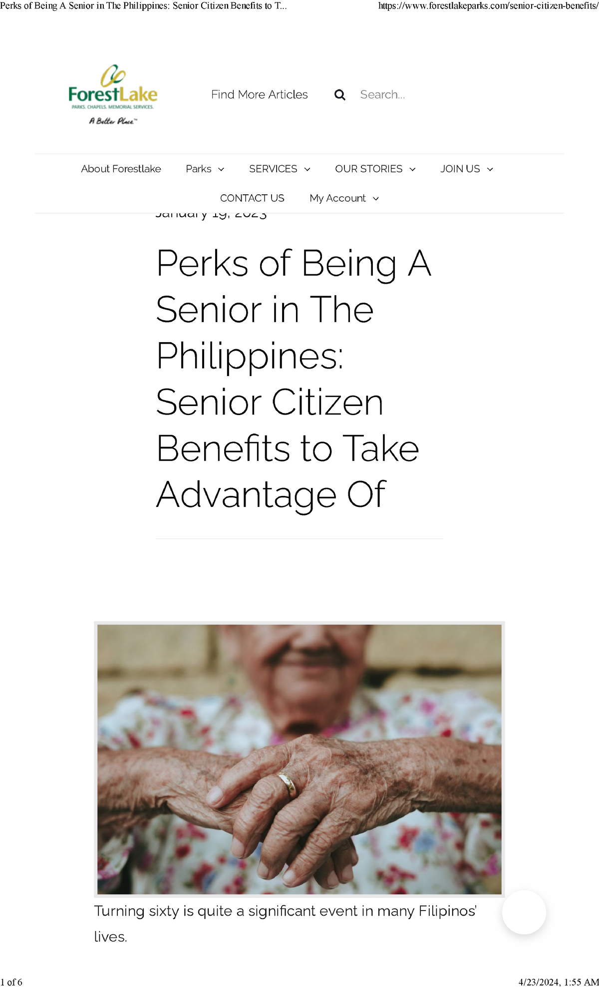 Senior Citizen Benefits to Take Advantage Of - Philippine Popular ...