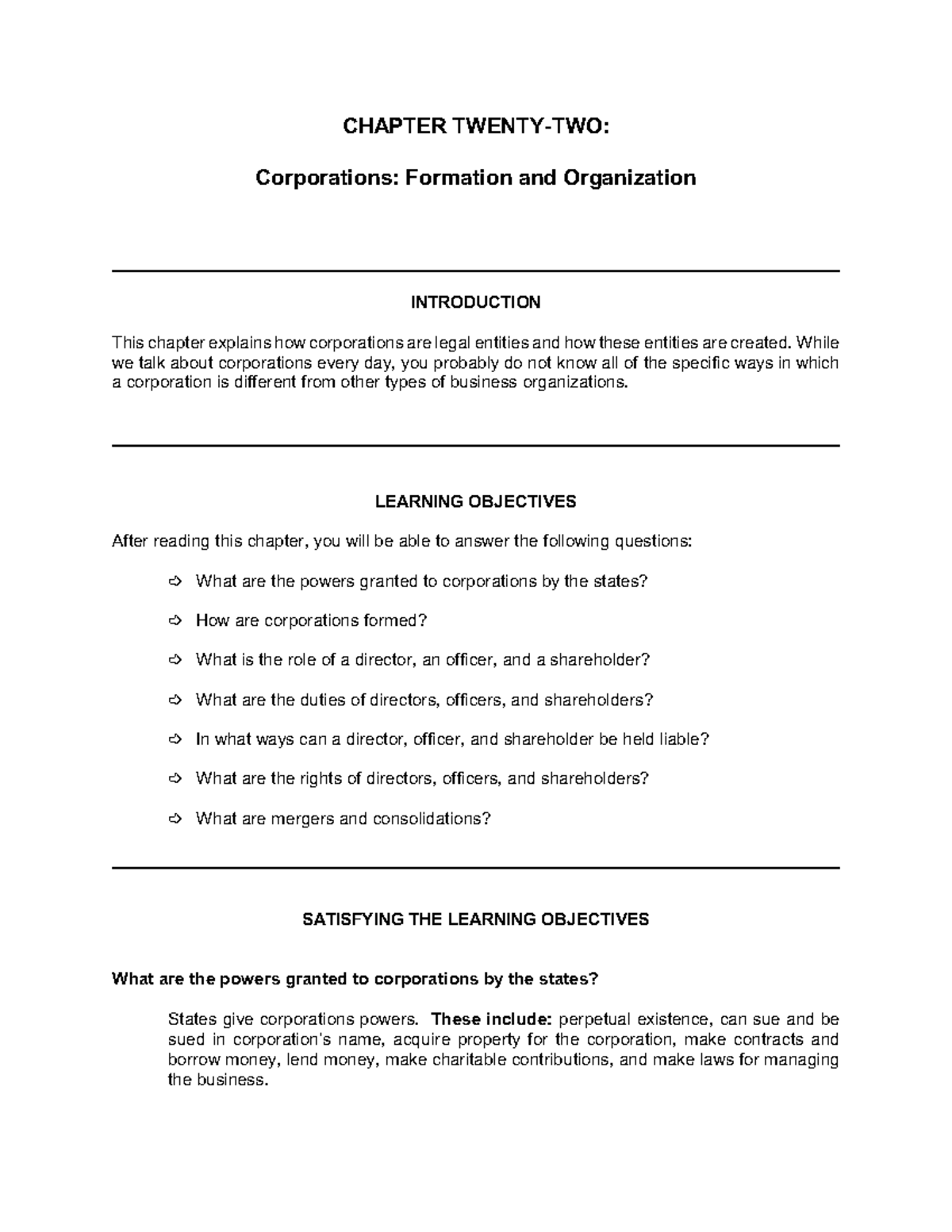 Chapter 22 Notes - Dynamic Business Law - CHAPTER TWENTY-TWO ...
