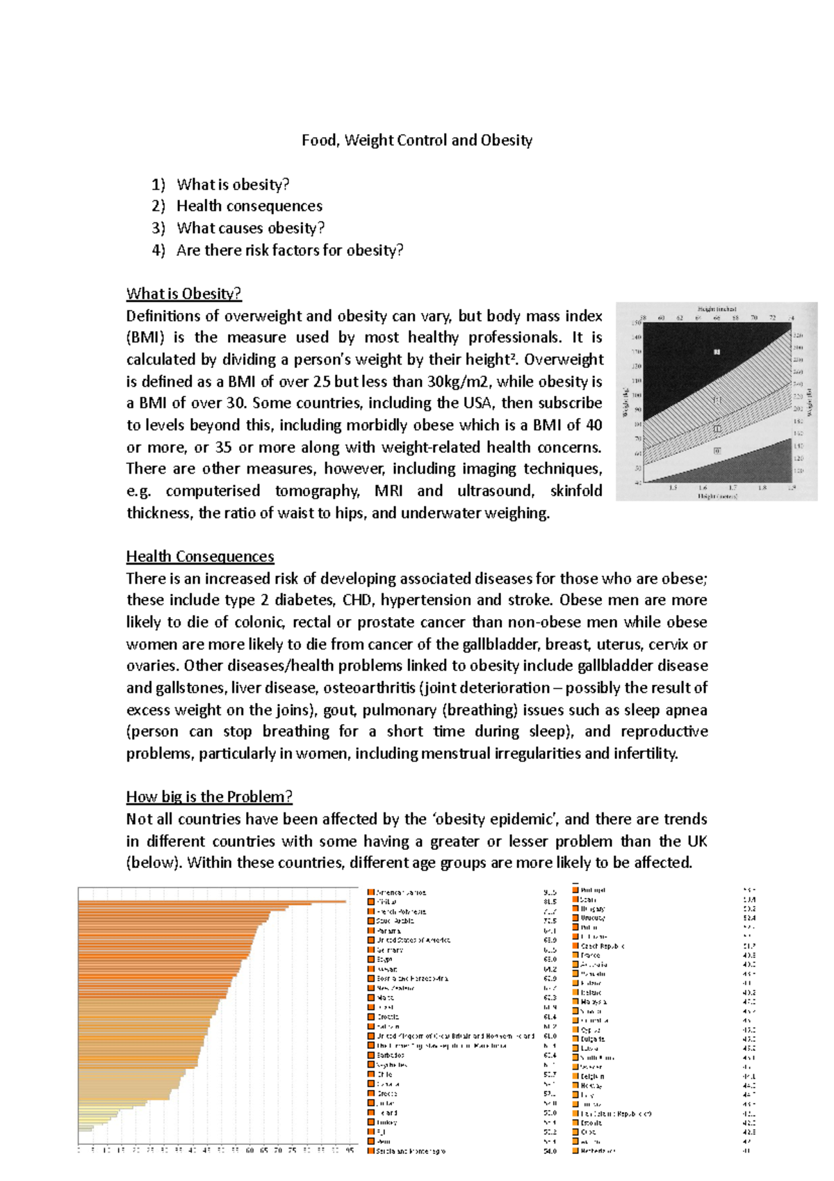 psychology of obesity - Food, Weight Control and Obesity What is ...