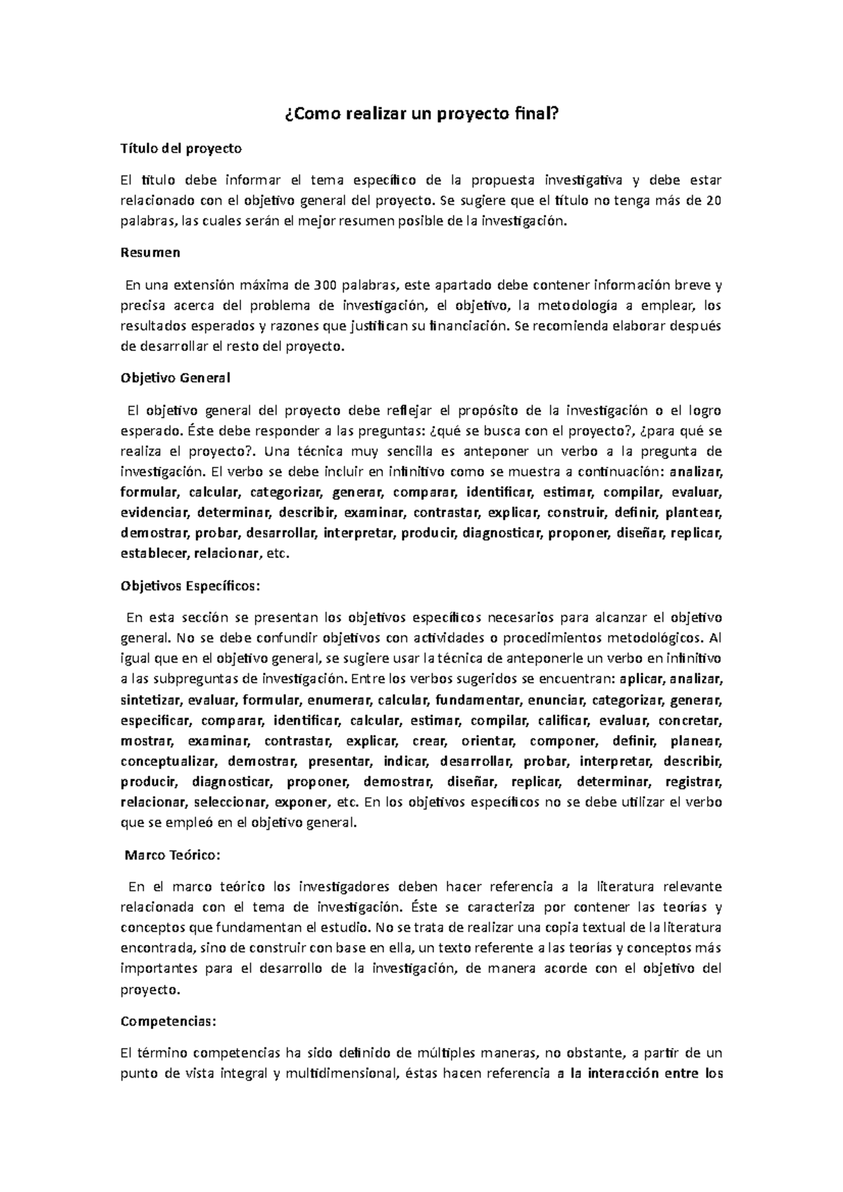 Como realizar un proyecto final - ¿Como realizar un proyecto final ...