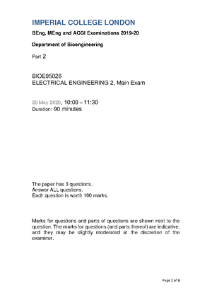 2018-2019 Electrical Engineering 2 Main 0 - IMPERIAL COLLEGE LONDON ...