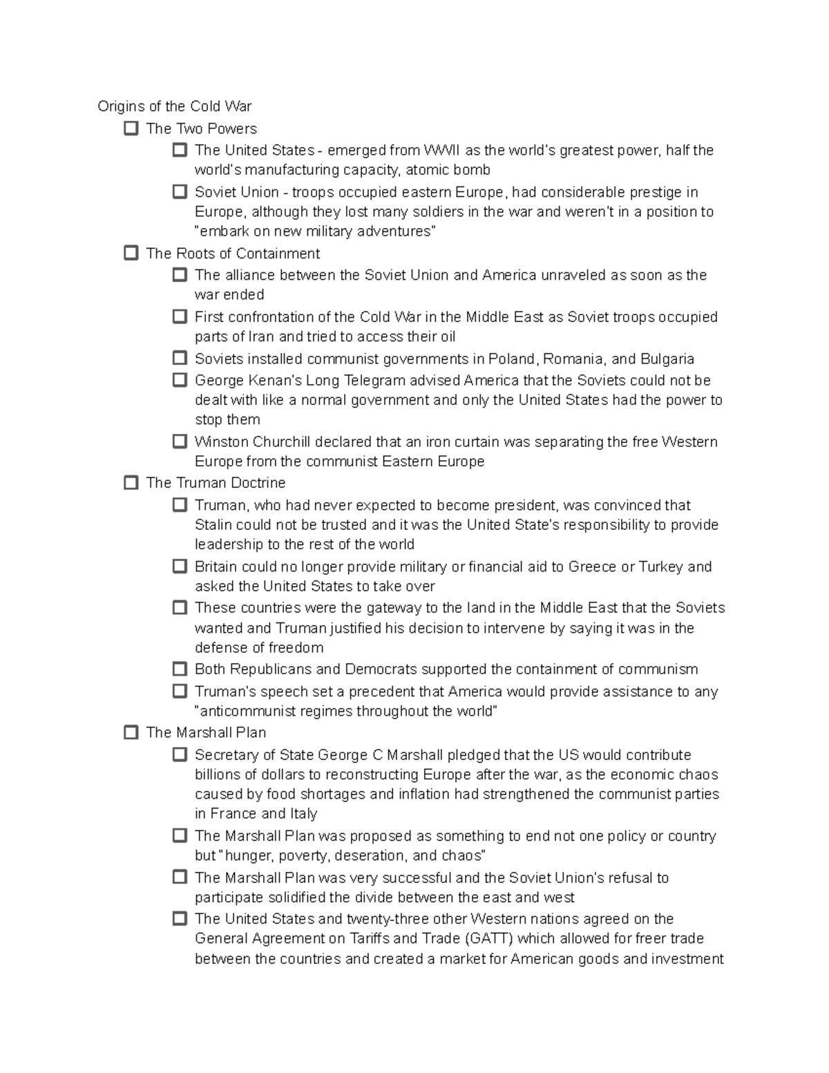 Give Me Liberty Chapter 23 Summary - Origins of the Cold War The Two ...