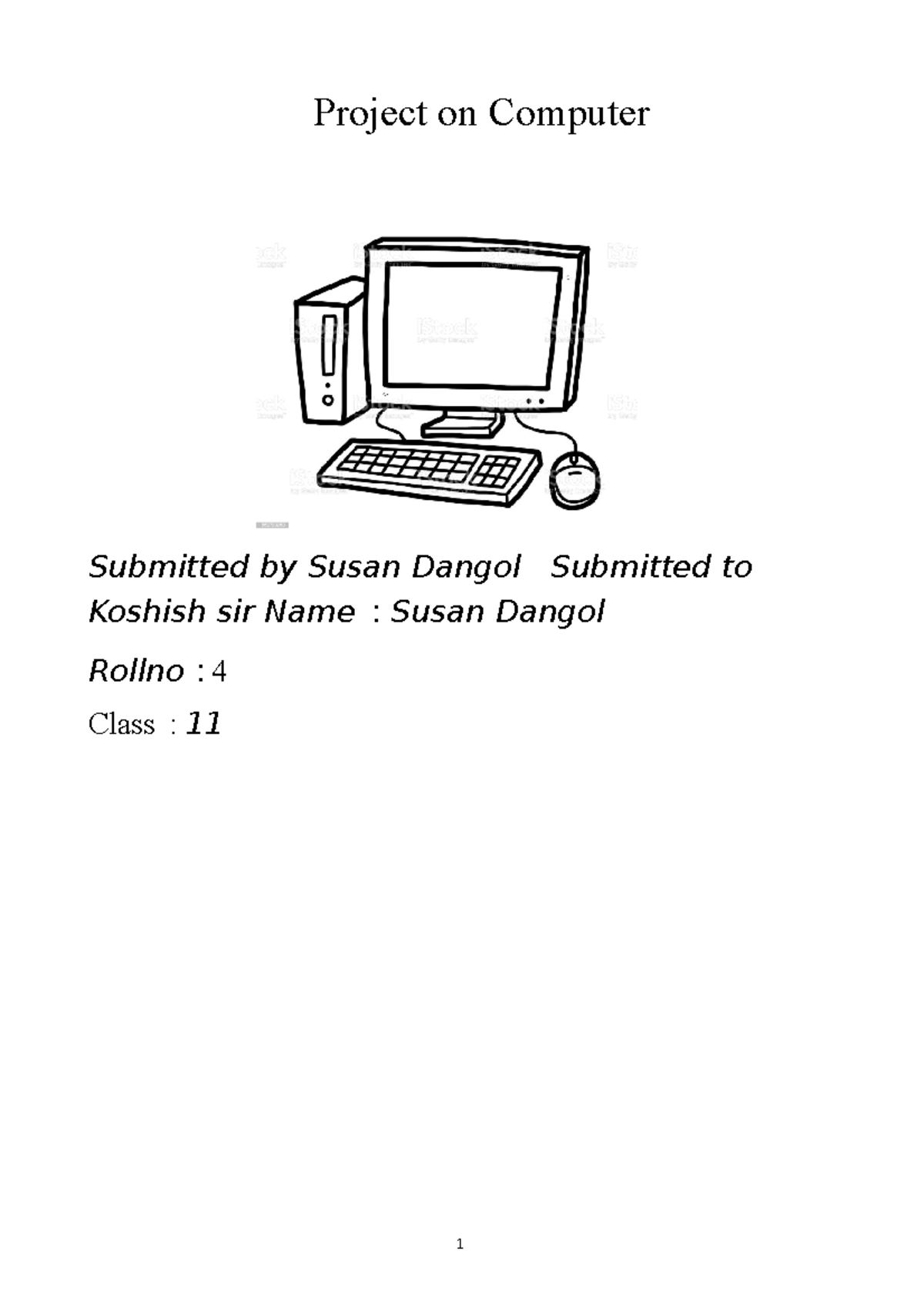 Computer Project i sthe best and plzz - Project on Computer Submitted ...