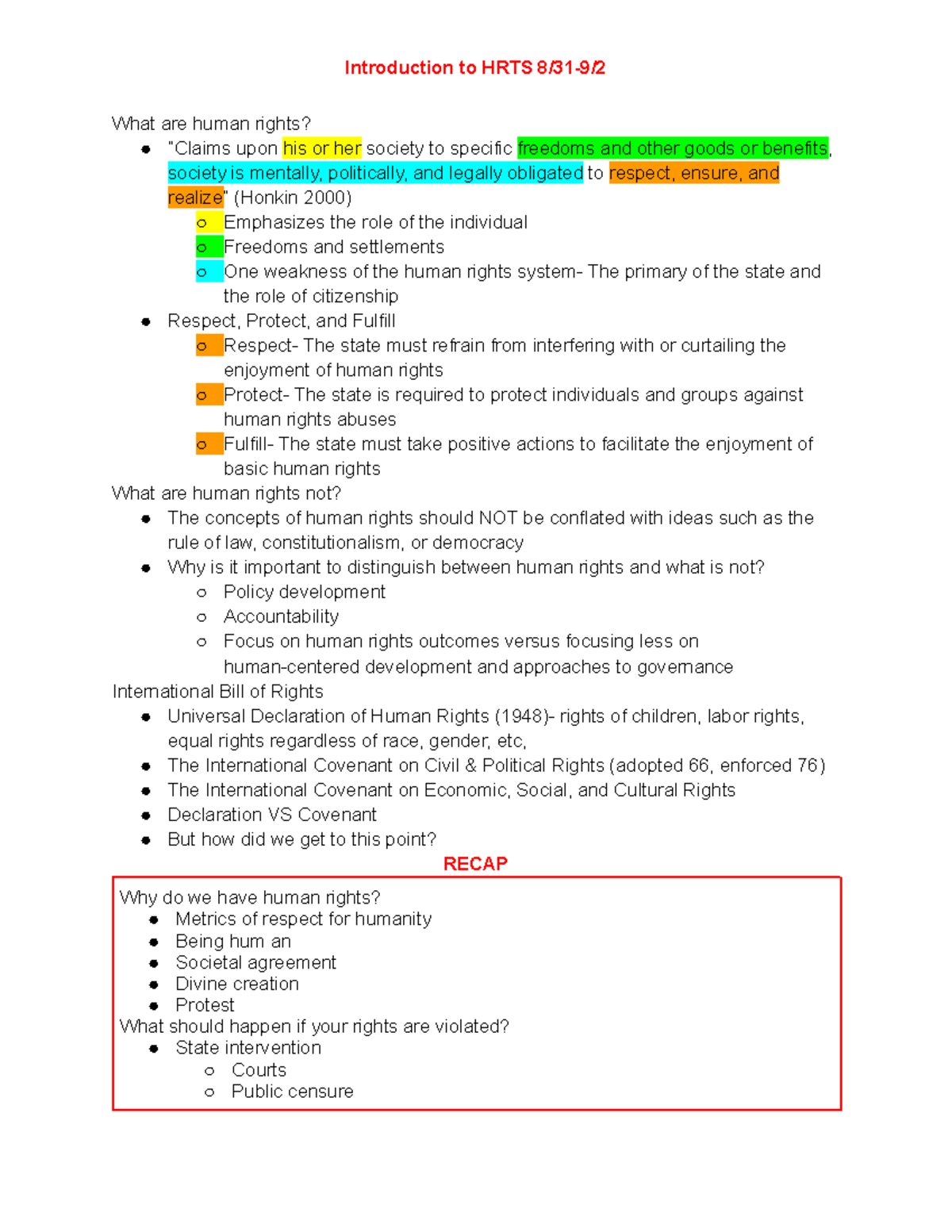 Introduction to HRTS 8 31 - Introduction to HRTS 8/31-9/ What are human ...