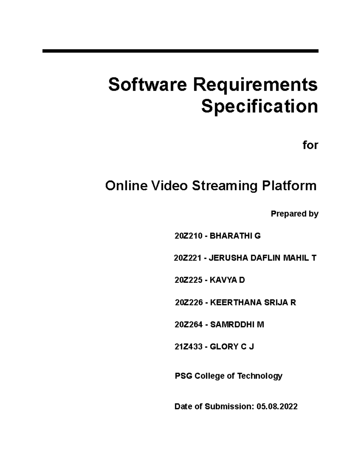 Srs (2) - Srs - Software Requirements Specification for Online Video ...