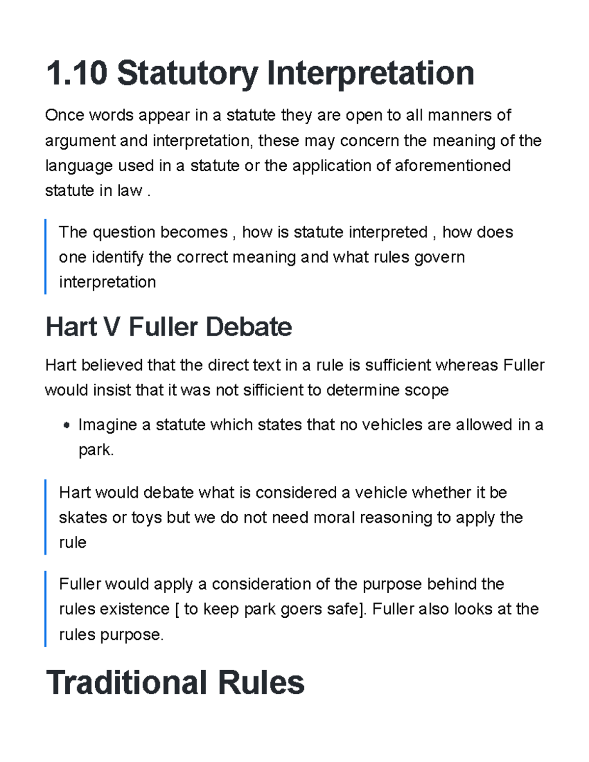 1.10 Statutory Interpretation - 1 Statutory Interpretation Once words ...