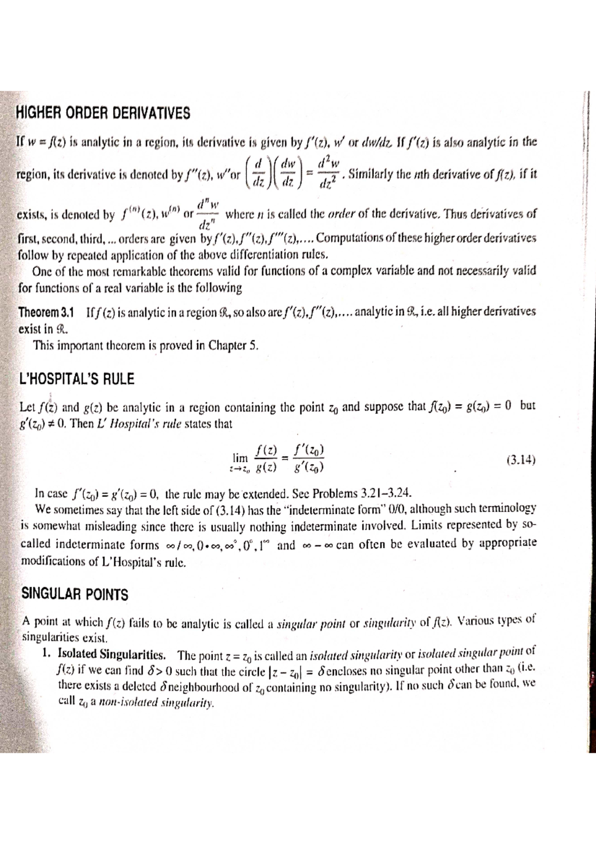 Singular points - Bsc maths - Studocu