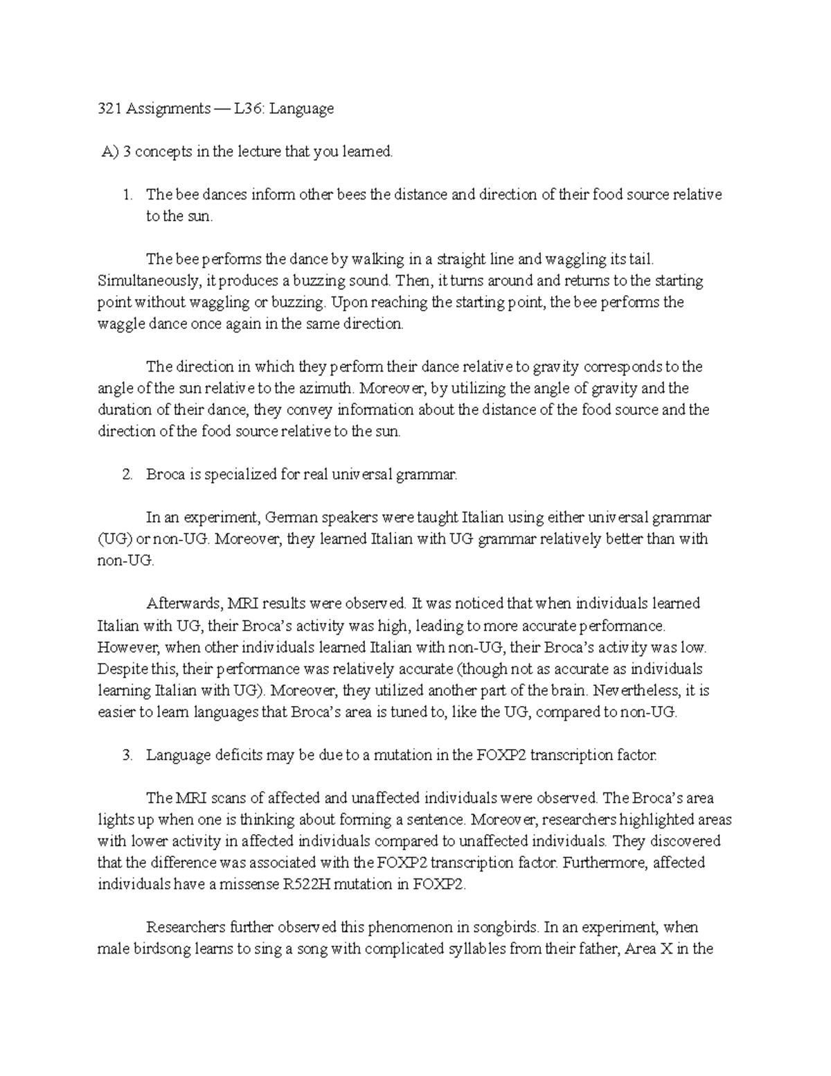 321 Assignments - m;cmlfmvlkfmvcf - 321 Assignments — L36: Language A ...