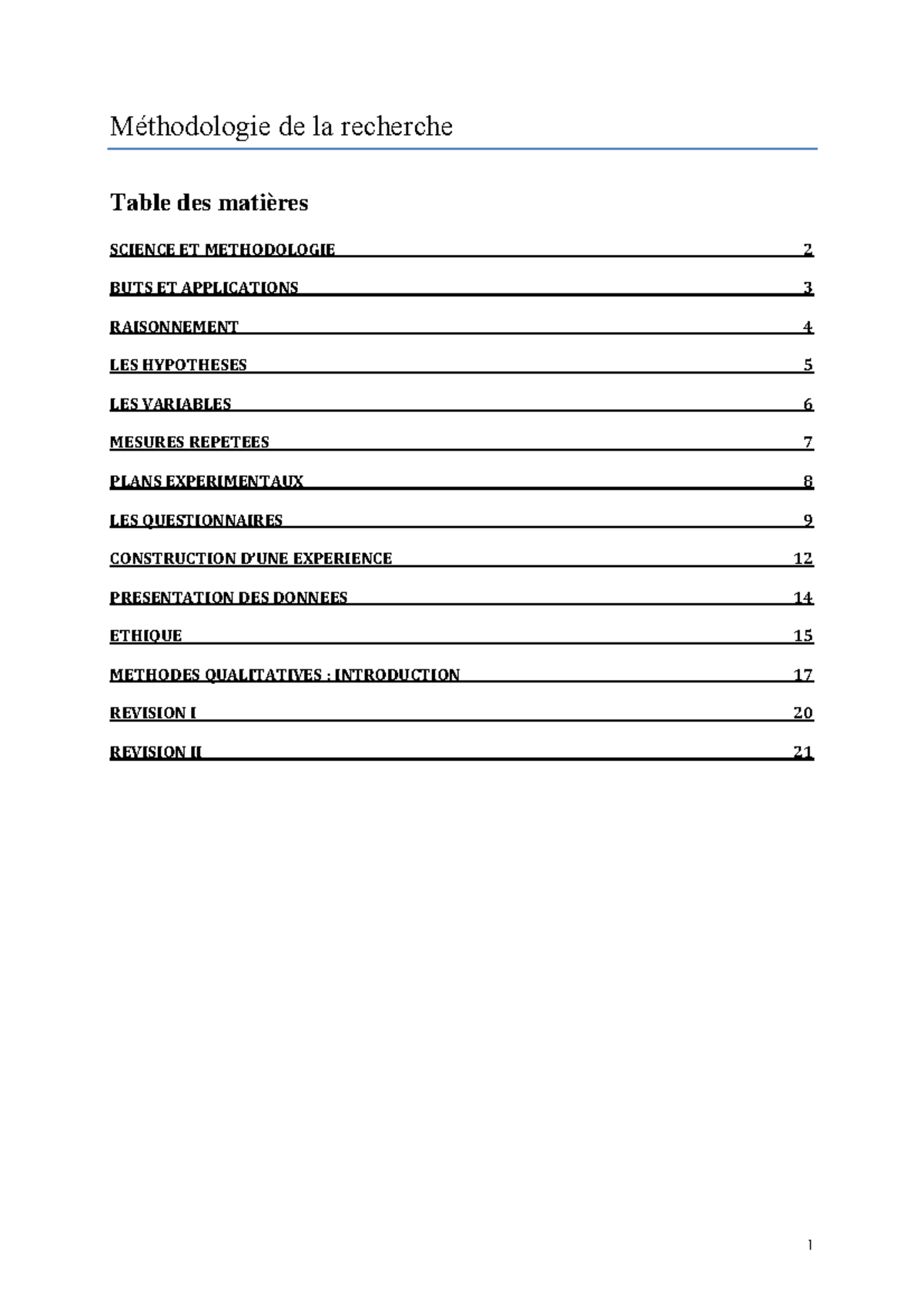 Resume methodologie de la recherche - Méthodologie de la recherche ...