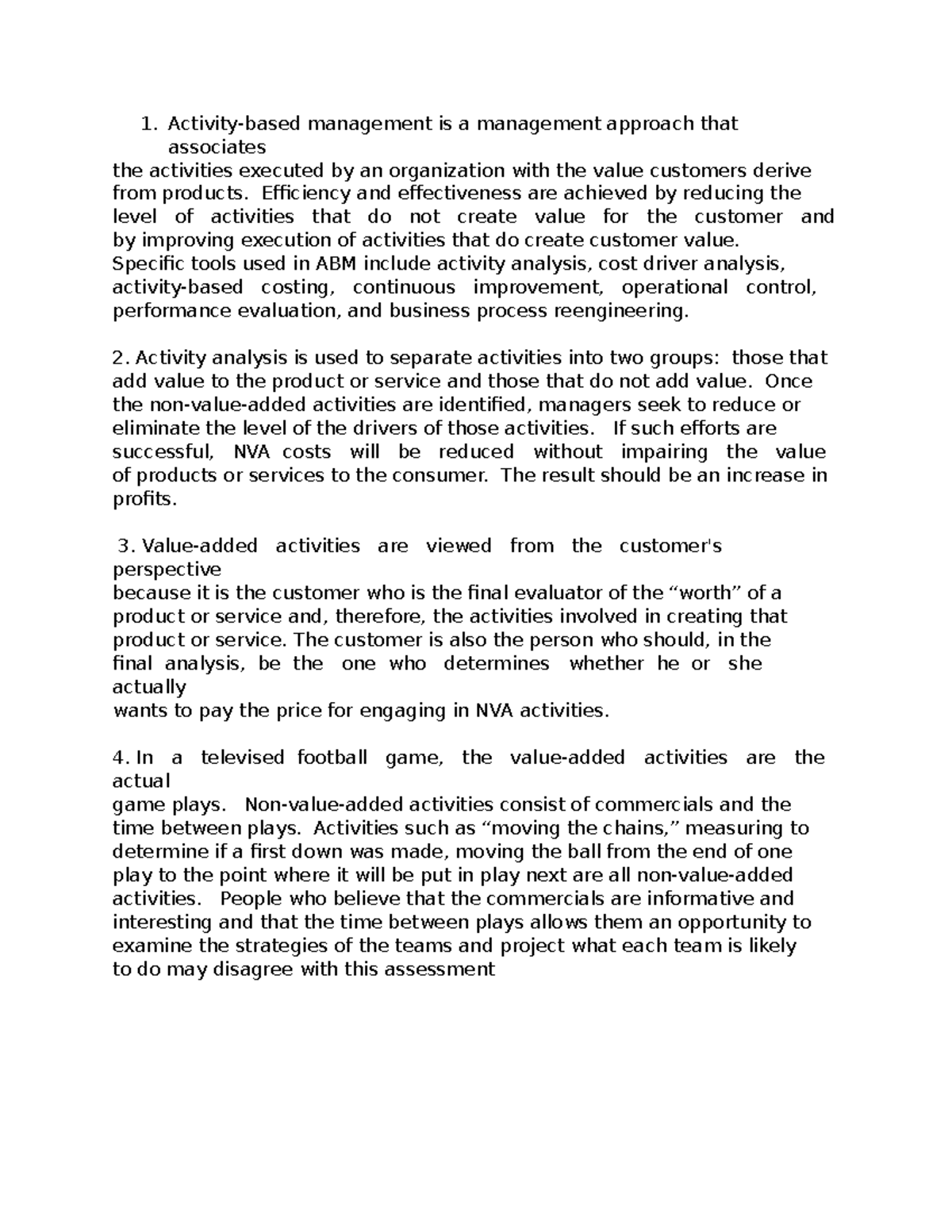 lecs for act management - Activity-based management is a management ...