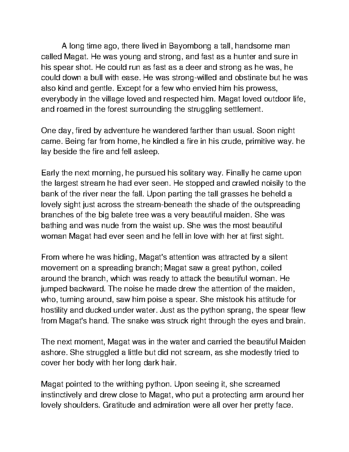 Legend OF Magat River - A long time ago, there lived in Bayombong a ...