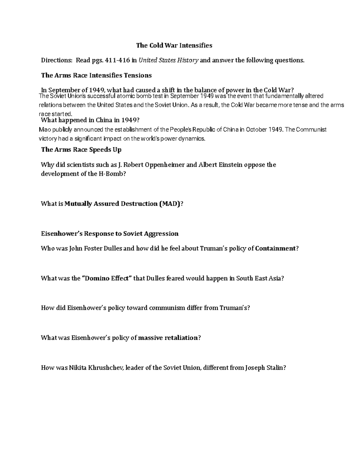 Hadi Alatki - The Cold War Intensifies 2 - The Cold War Intensifies ...