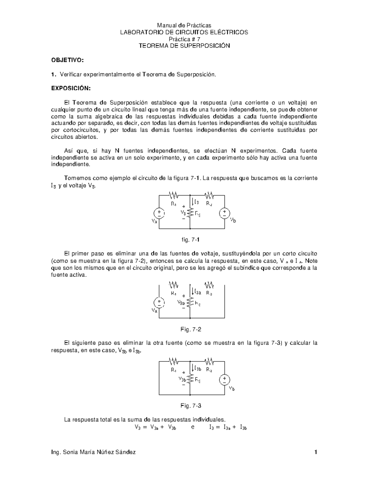 Practica 7-Teorema de Superposición - LABORATORIO DE CIRCUITOS ...