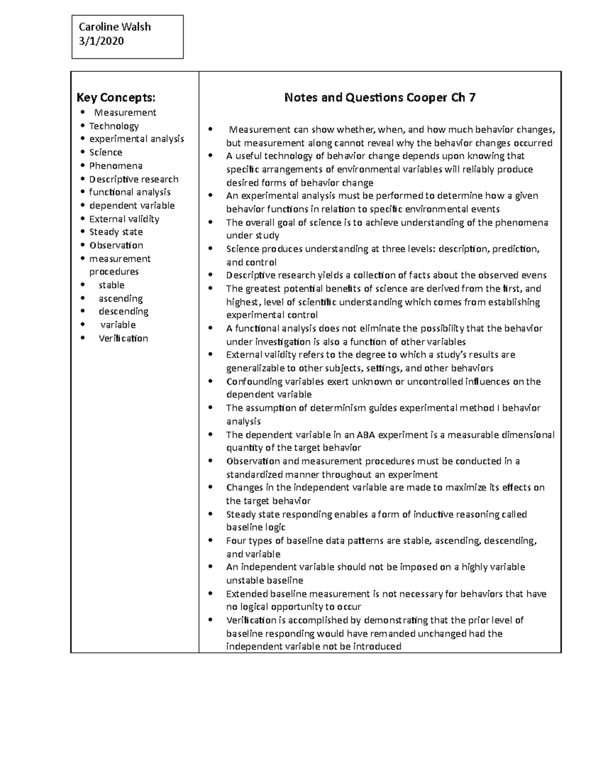 Notes 7 603 - Key Concepts: Measurement Technology experimental ...