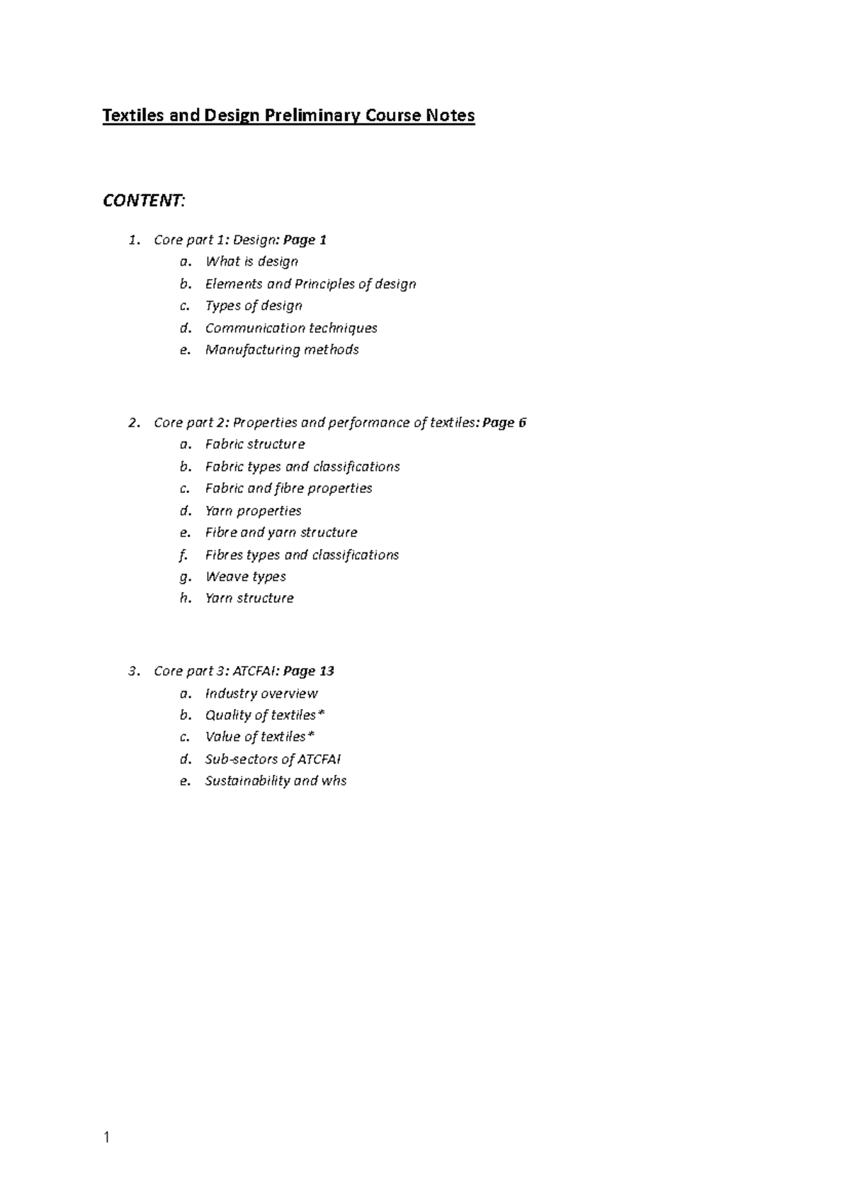 Textiles Preliminary Course Notes Hayden Hall - Textiles and Design ...