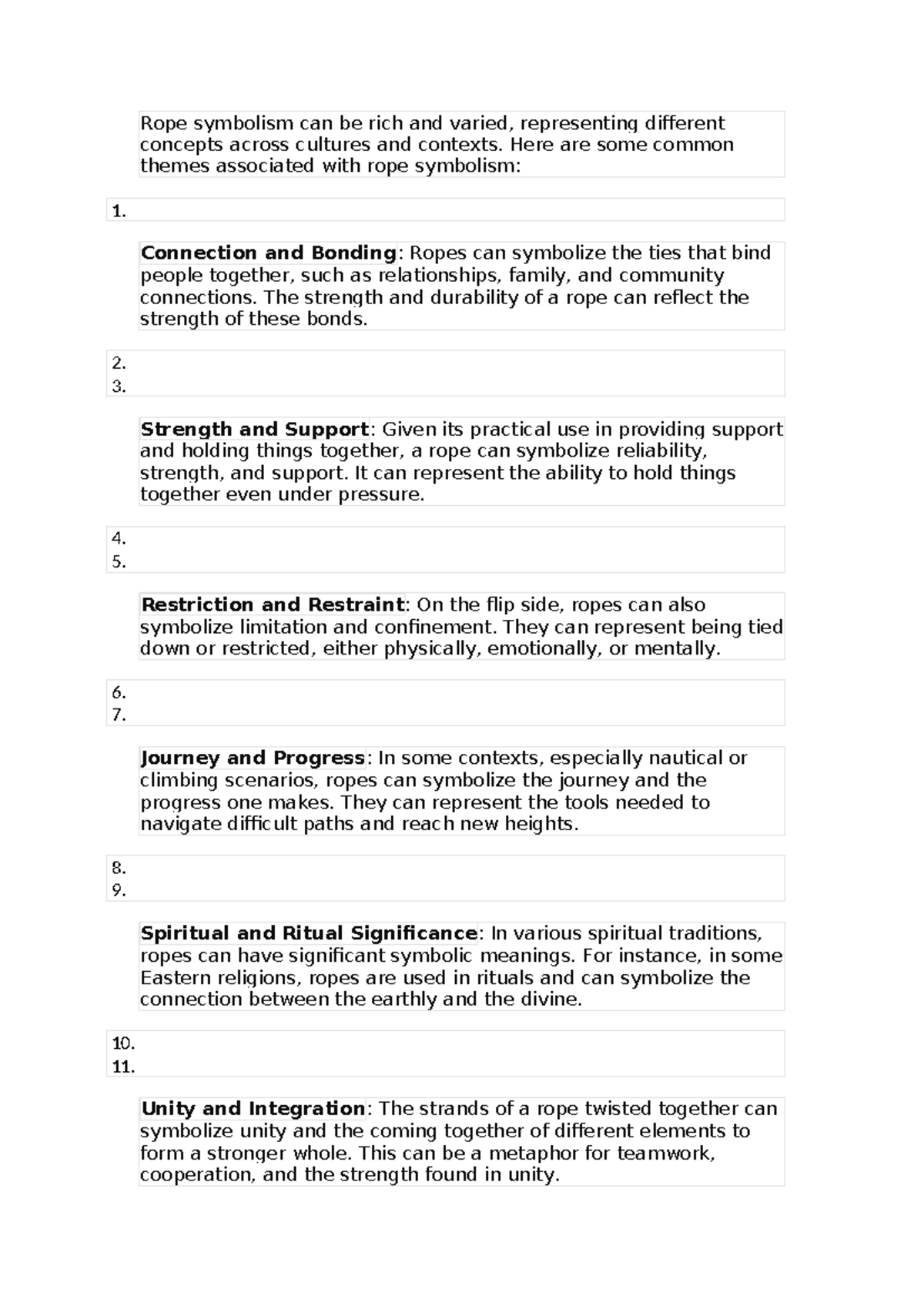 Symbol - Summary BS Architecture - Rope symbolism can be rich and ...