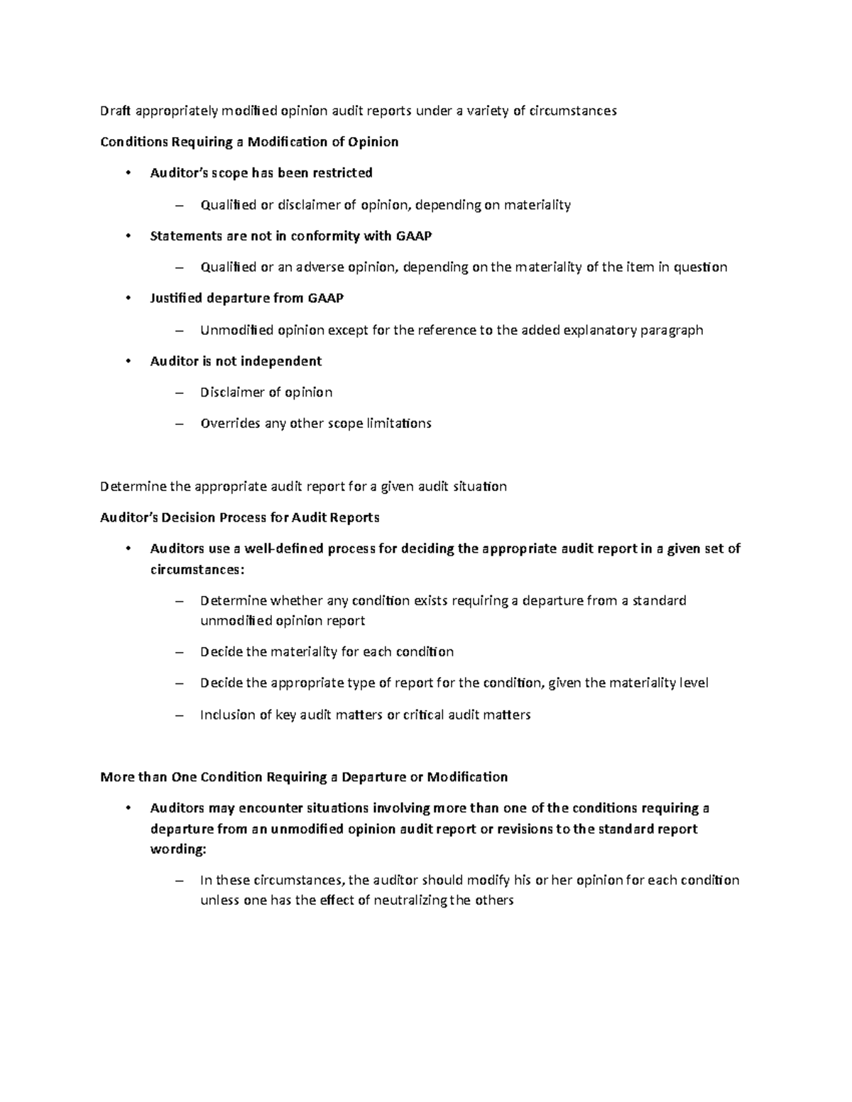 Lecture Notes 3 - Draft appropriately modified opinion audit reports ...