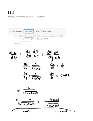 11 - Professor: Bronstein, Albert - MATH 2400 - 11. Wednesday, October ...