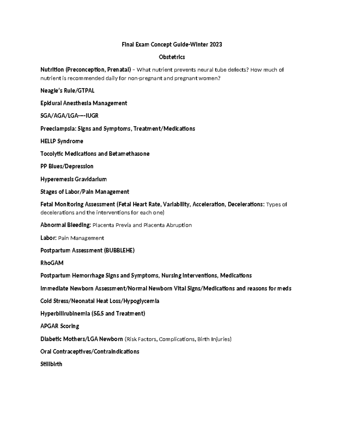 Final Exam Concept Guide-3-3-23 - Final Exam Concept Guide-Winter 2023 ...