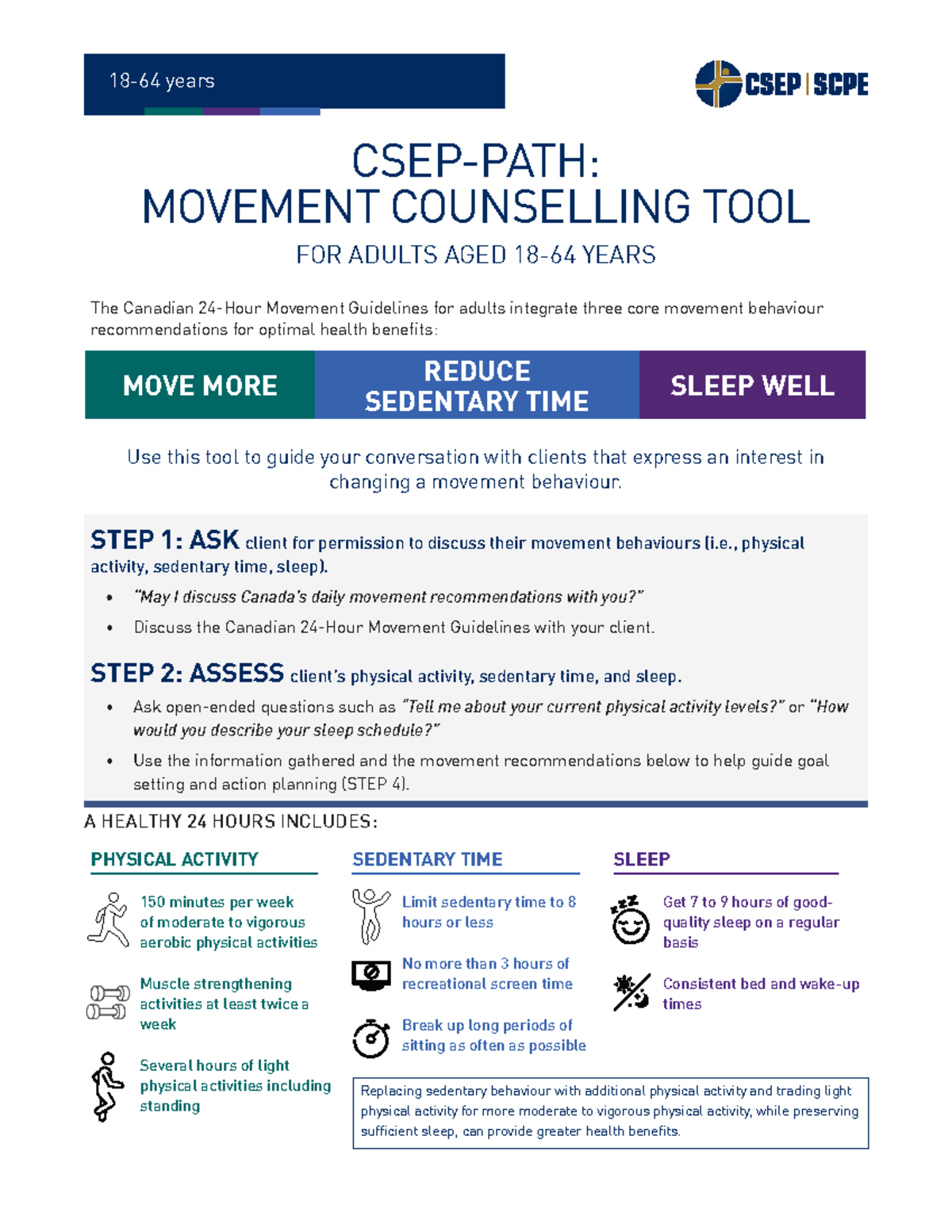 24MGCounselling Tool-Adults 18-64 2-1 - FOR ADULTS AGED 18-64 YEARS ...