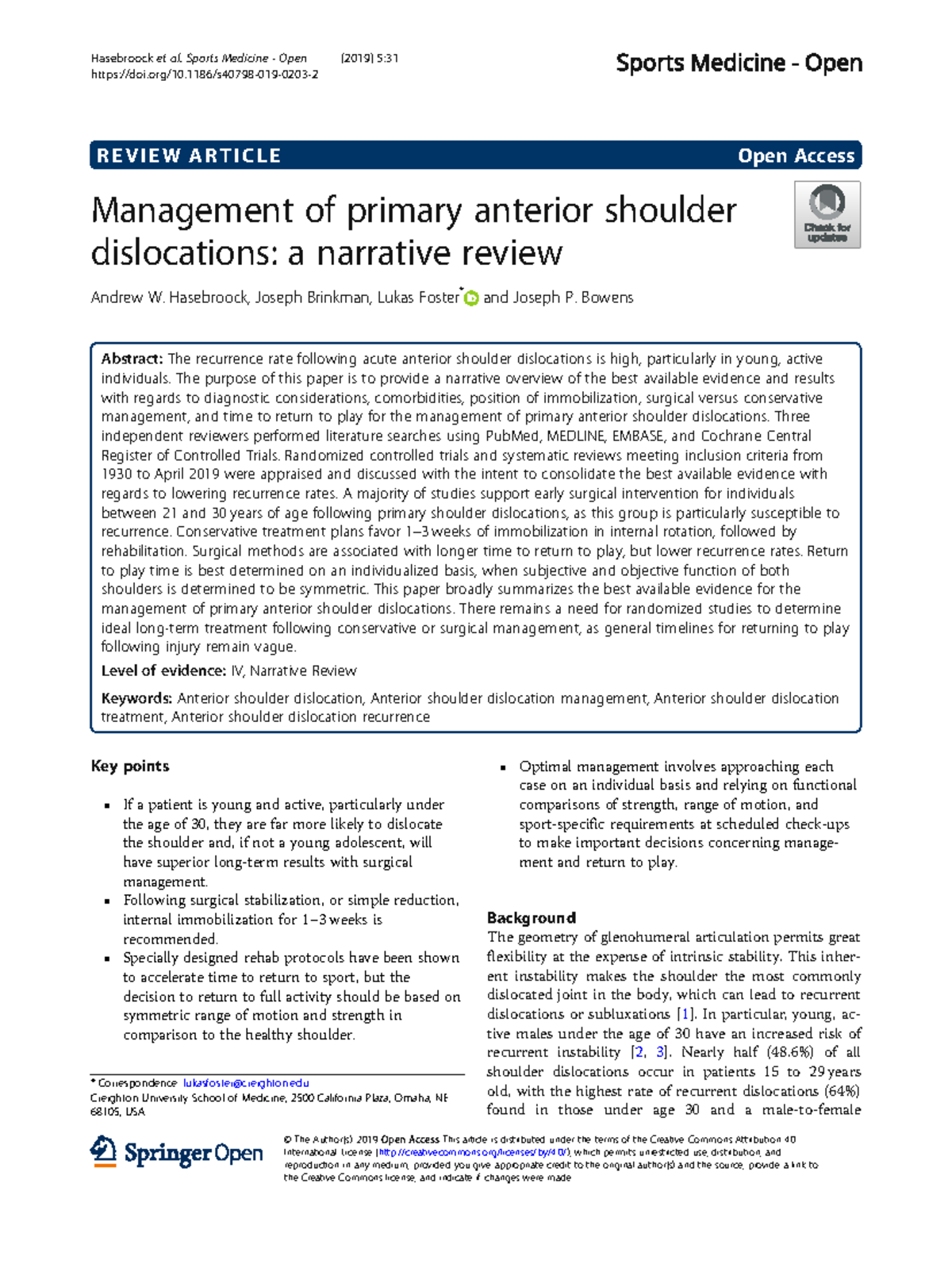 40798 2019 Article 203 - R E V I E W A R T I C L E Open Access ...