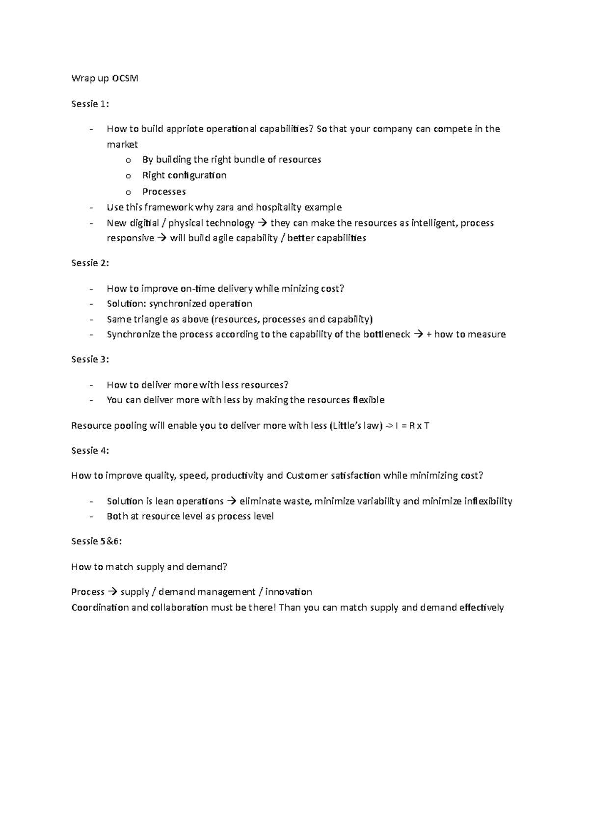 Wrap up OCSM - Wrap up OCSM Sessie 1: - How to build appriote ...